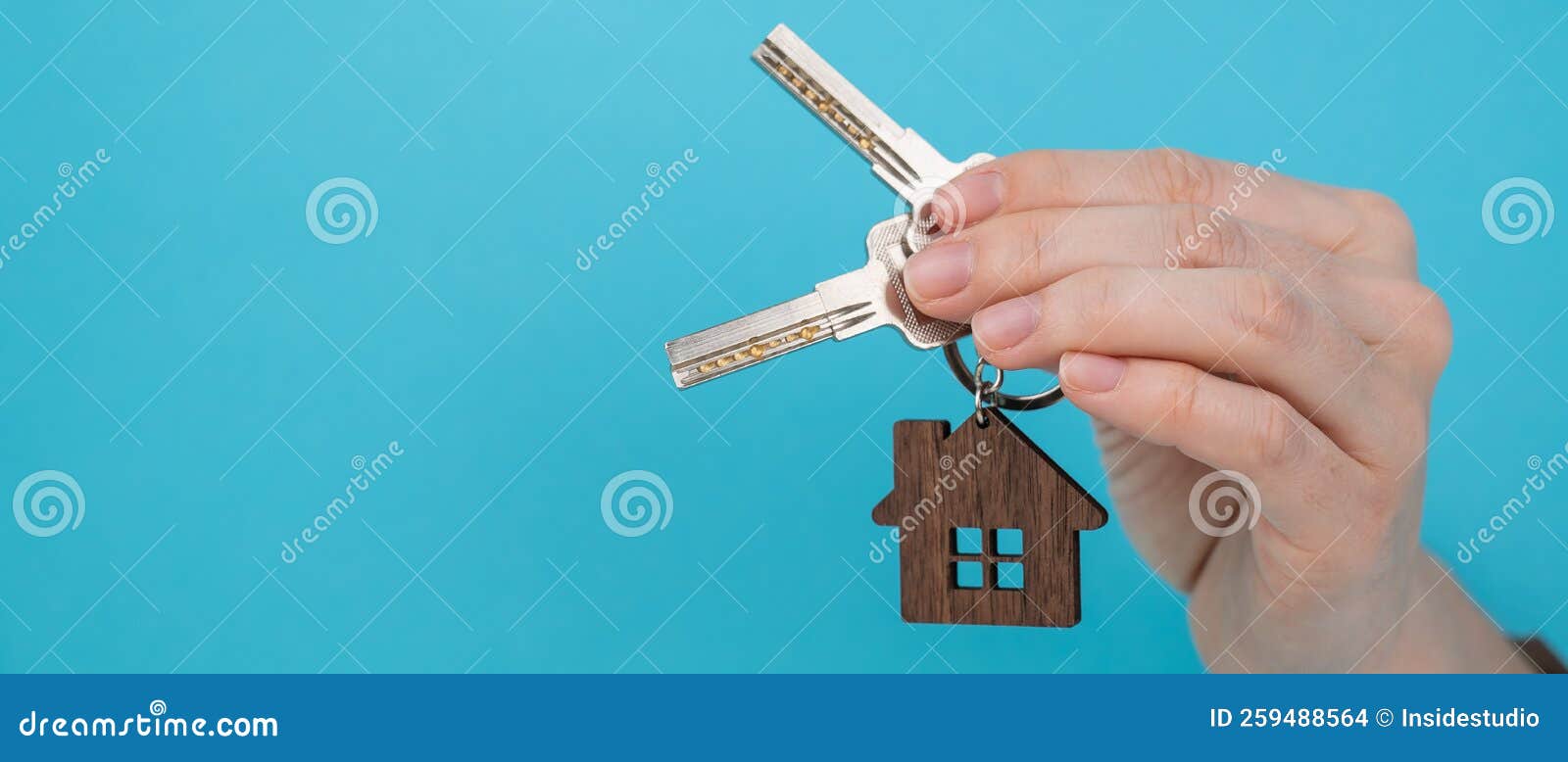 A Woman& X27;s Hand Holds the Keys with a Keychain in the Shape of a ...