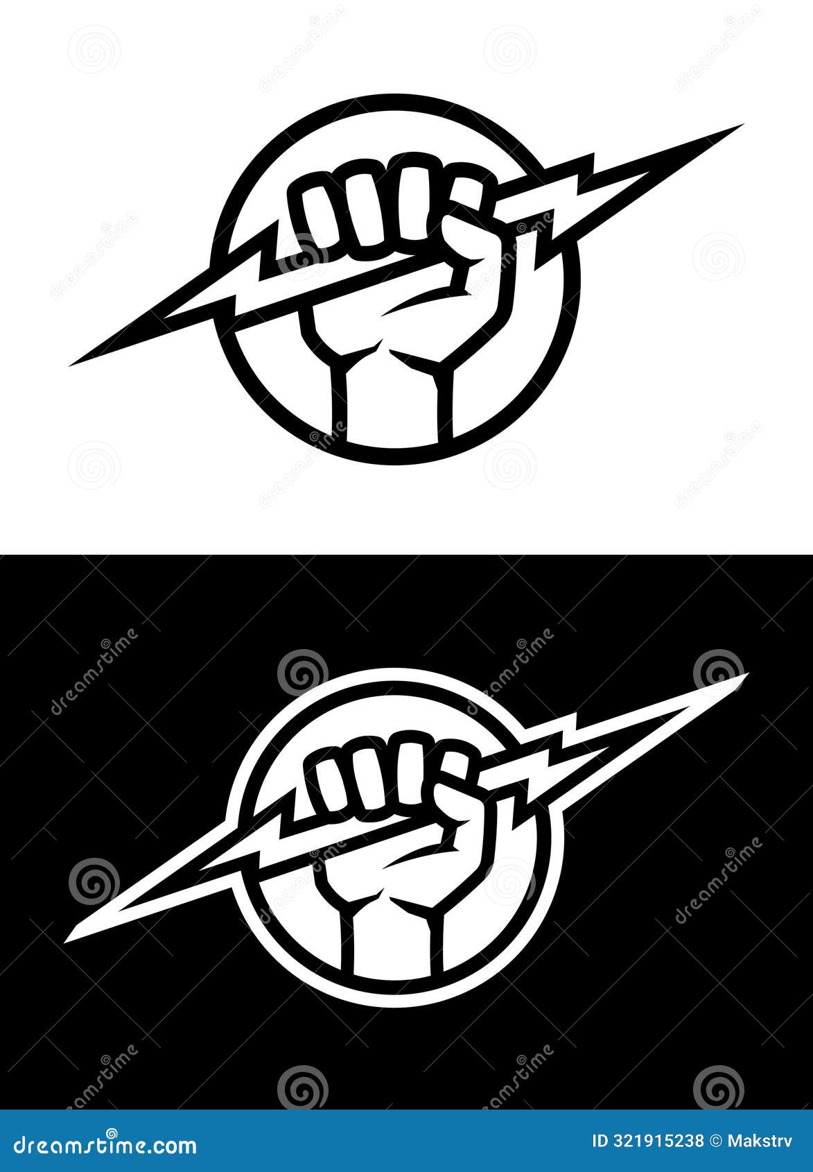 Lightning Logo Shape Formed By Four Abstract Isometric Faces Of Cubes ...