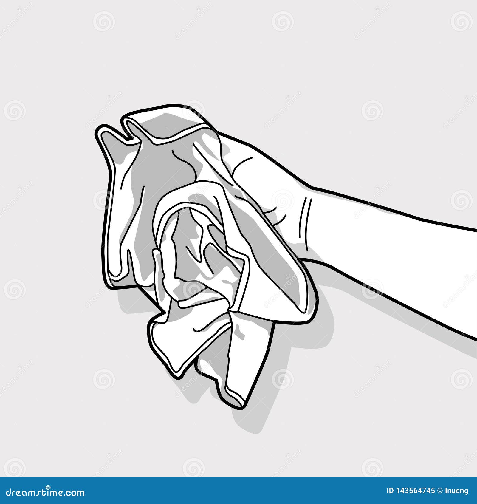 Hand Holds the Microfiber Cloths for Wiping. Stock Vector ...