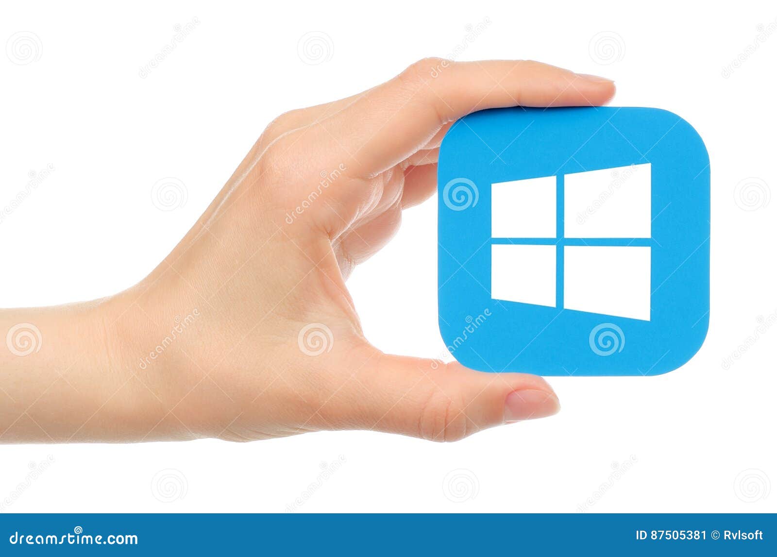 Hand Holds Microsoft Windows on White Background Editorial Photo ...