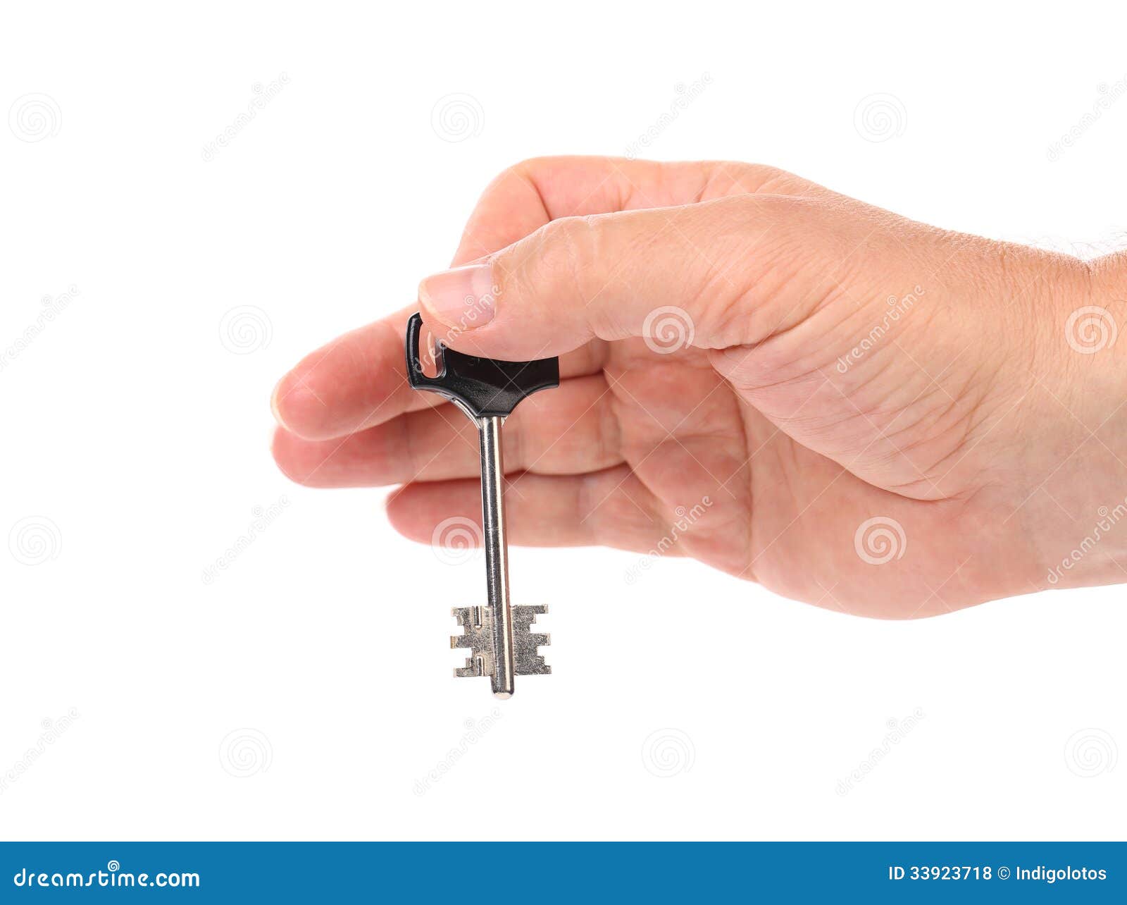 Hand Holds Modern Steel-plastic Key. Stock Photo - Image of isolated ...
