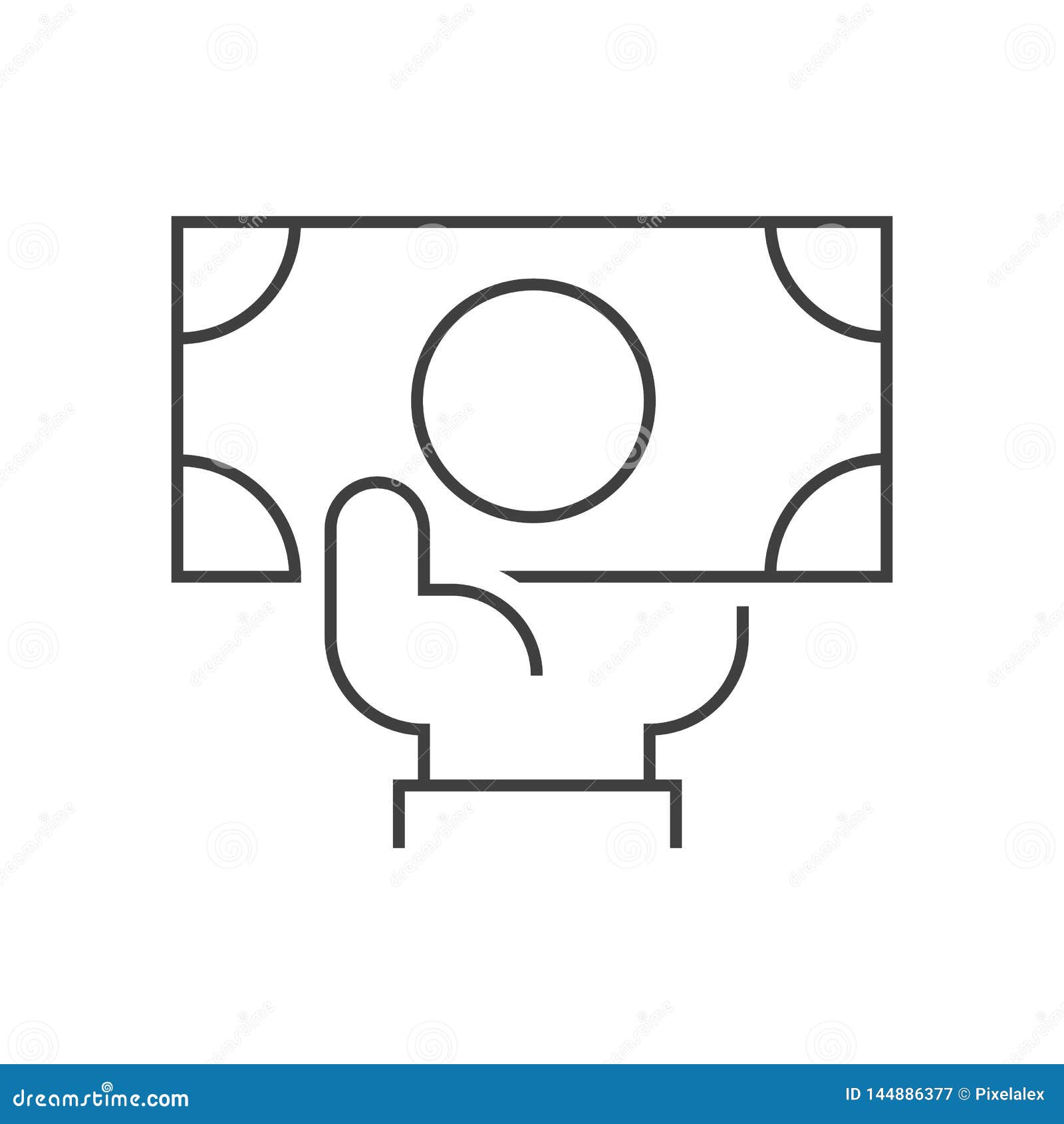 Hand holds money stock vector. Illustration of dollar - 144886377