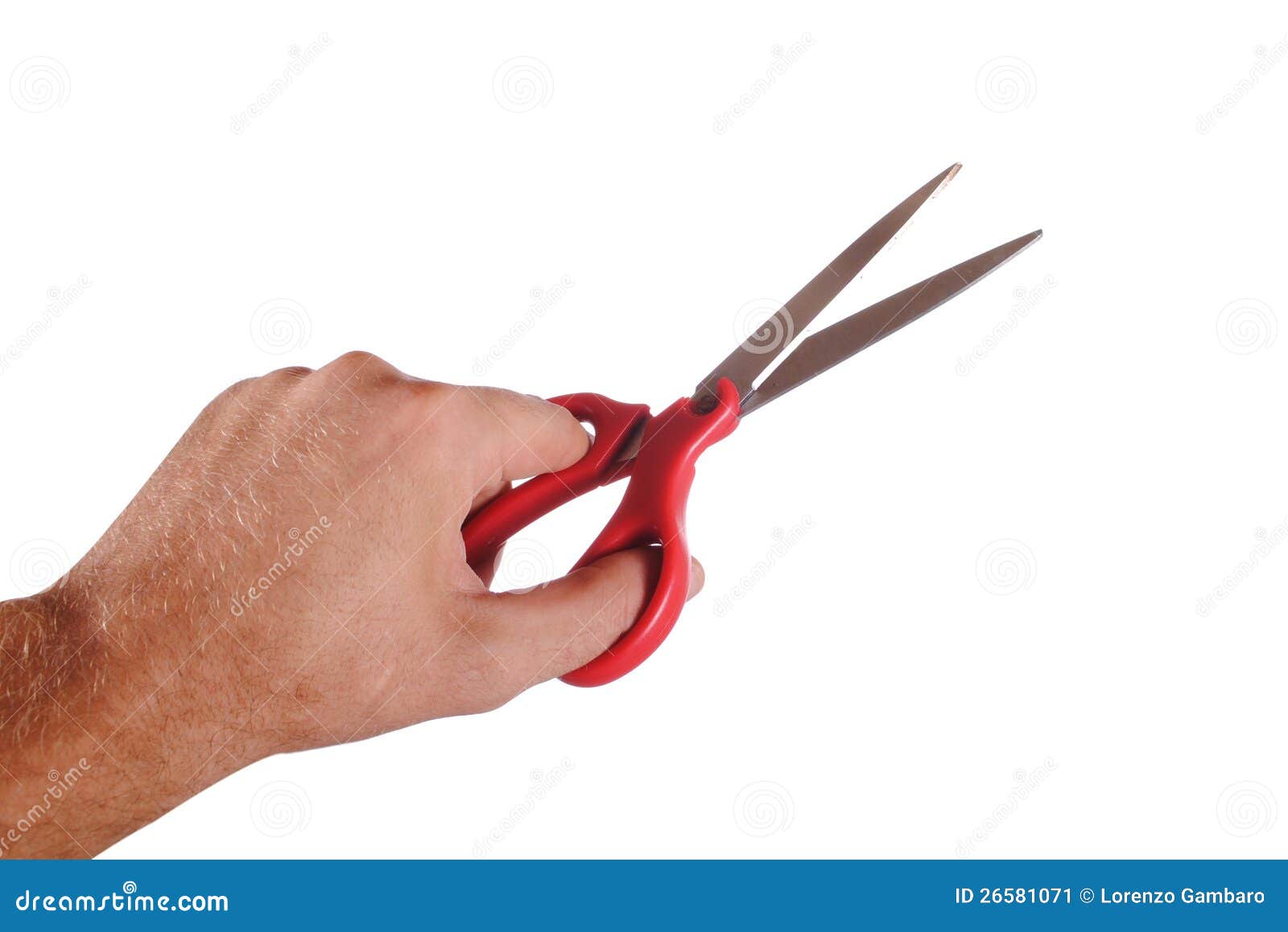 Hand Holds a Pair of Scissors Stock Image - Image of isolated, studio ...