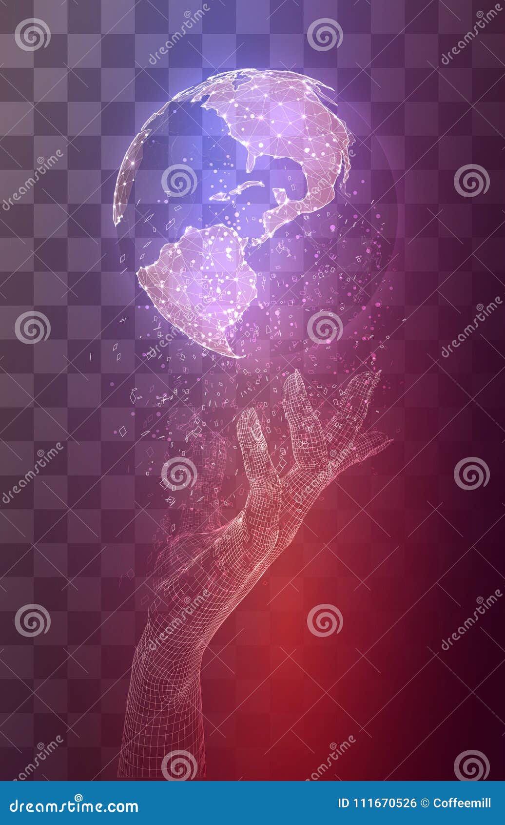The Hand Holds the Planet Earth Stock Vector - Illustration of human ...