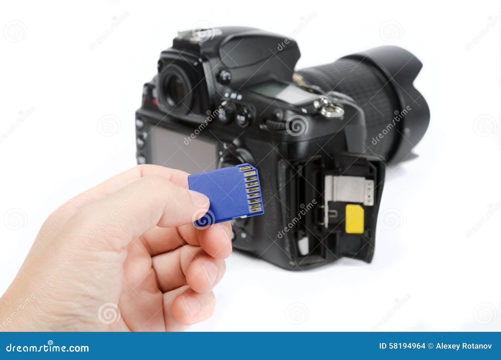 Sd Memory For Camera Computer Microdrive Compact Flash Isolated Stock ...