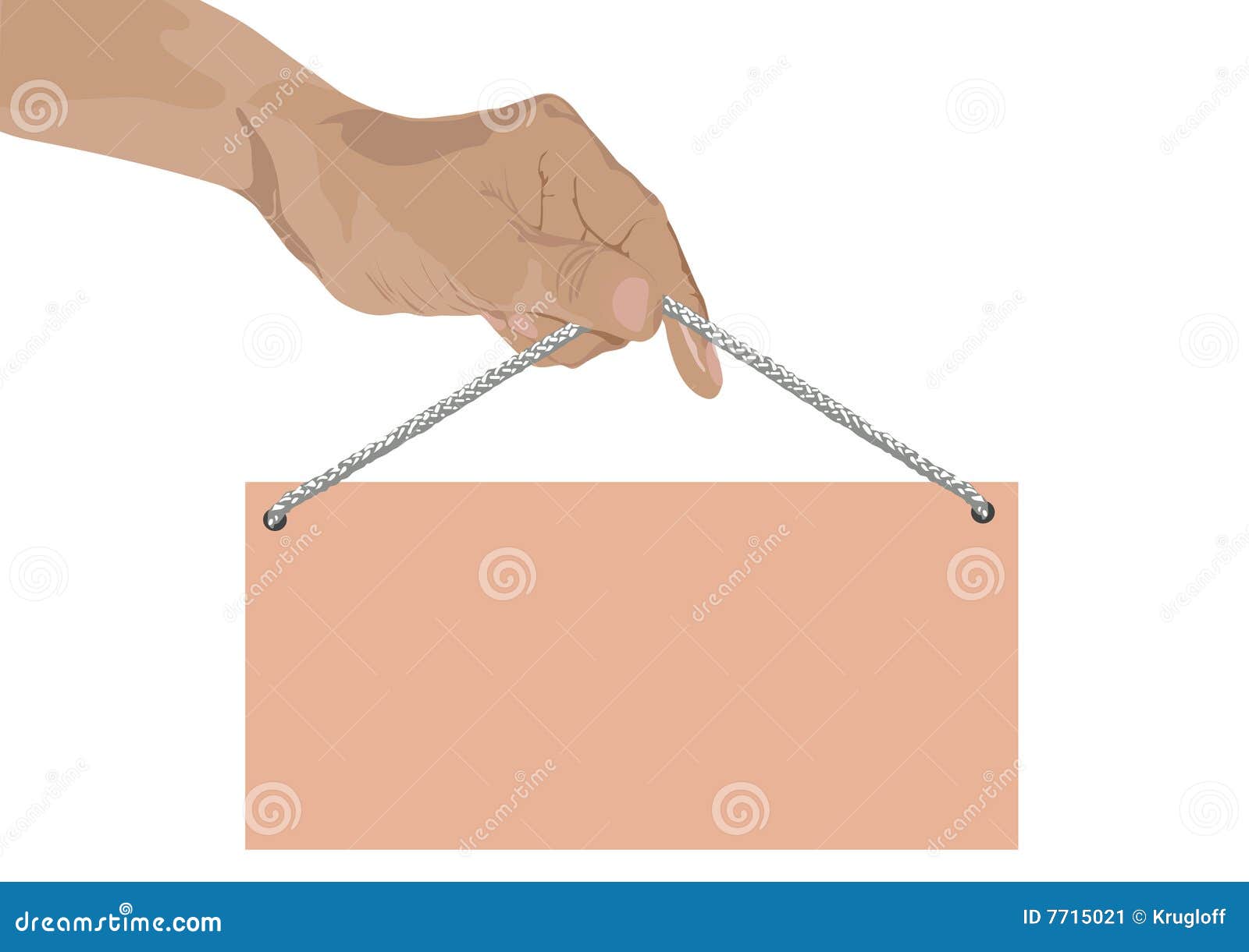 The hand holds a signboard stock vector. Illustration of signboard ...