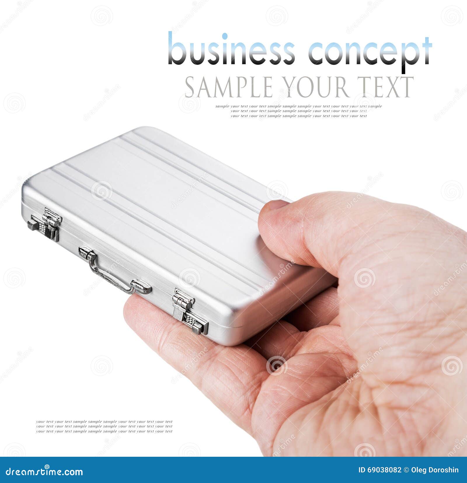 Hand Holds a Small Aluminum Case Stock Photo - Image of container, hand ...