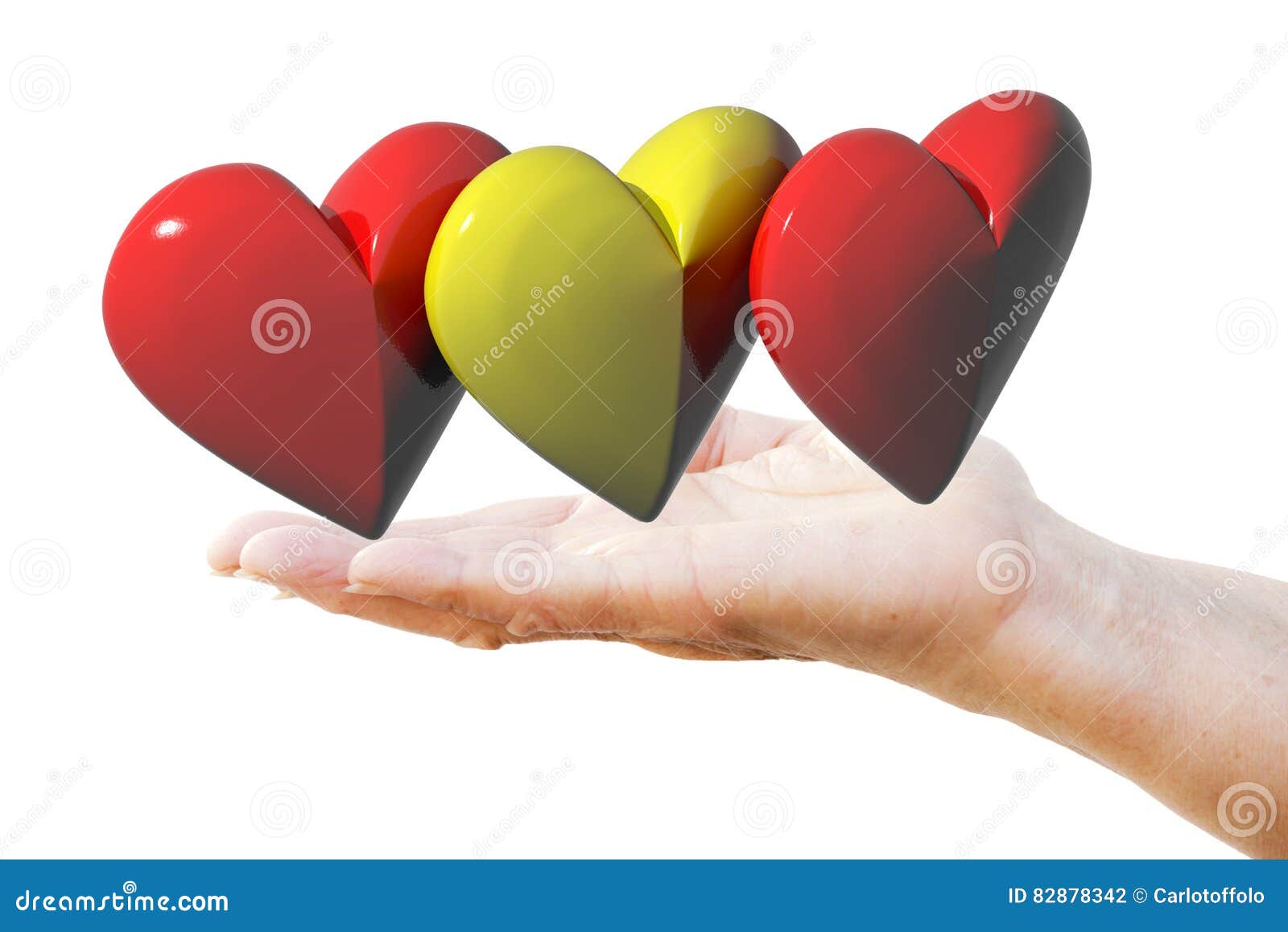 Hand holds spanish hearts stock photo. Image of love - 82878342