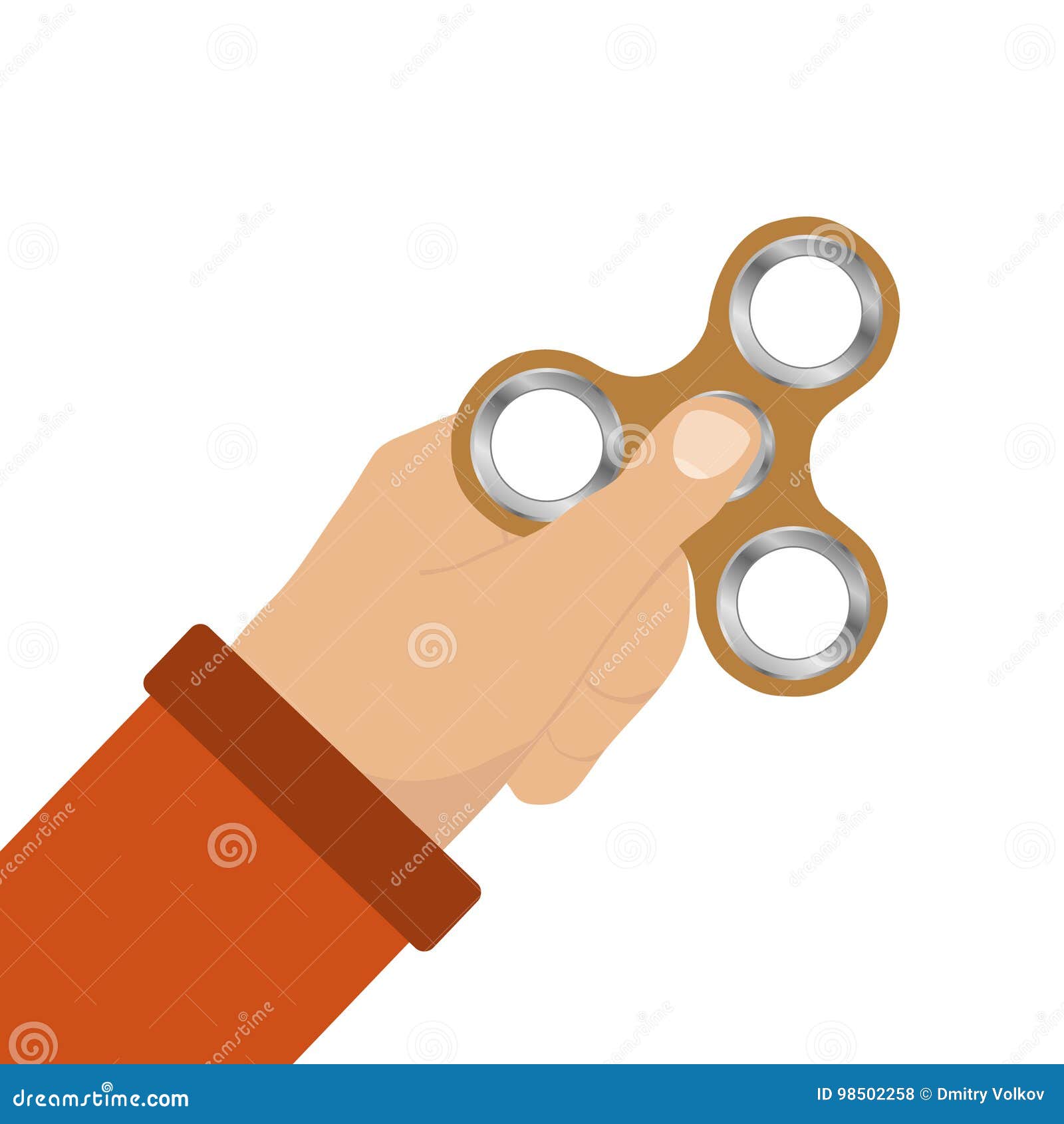 The Hand Holds the Spinner. Spinner in the Hand of a Man Stock ...