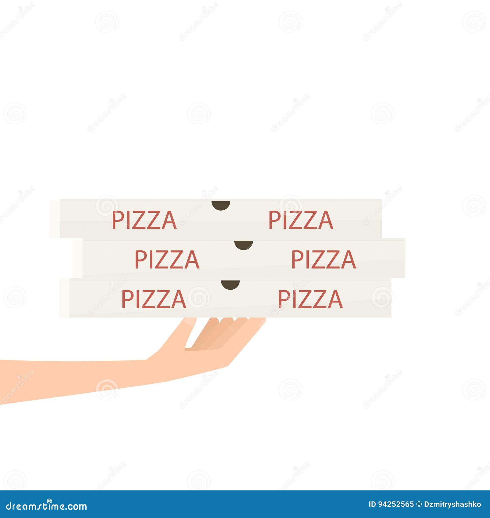 Stack Of Pizza Boxes Vector Illustration | CartoonDealer.com #141884494