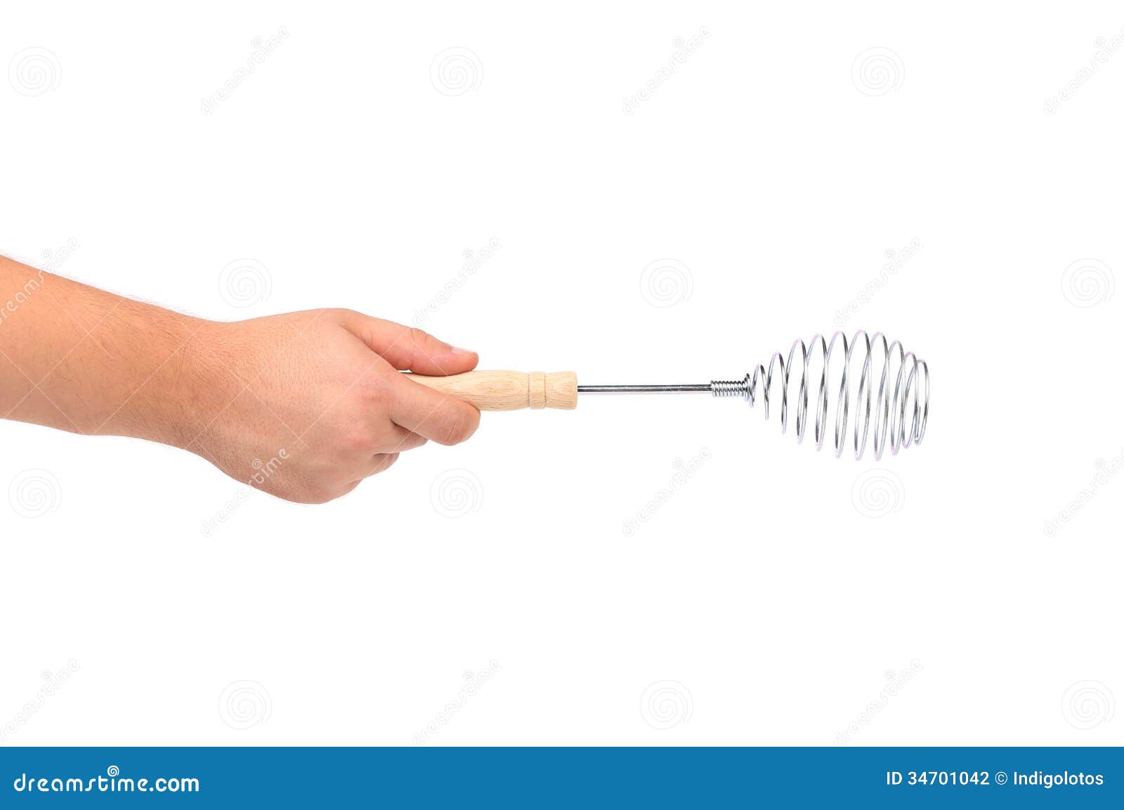 Hand Holds Stainless Steel Whisk Stock Photography - Image: 34701042