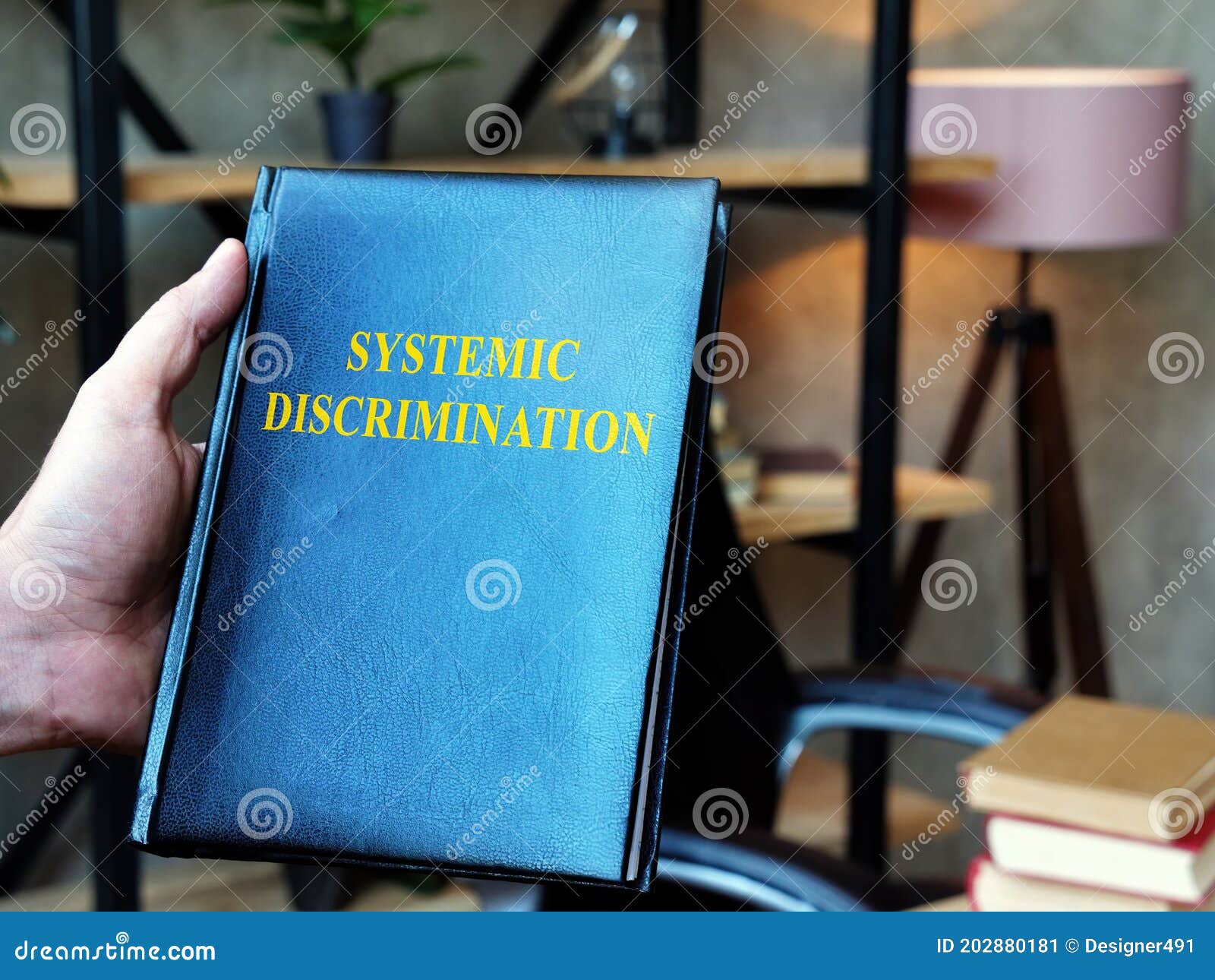 Hand Holds Systemic Discrimination Book in the Office. Stock Image ...