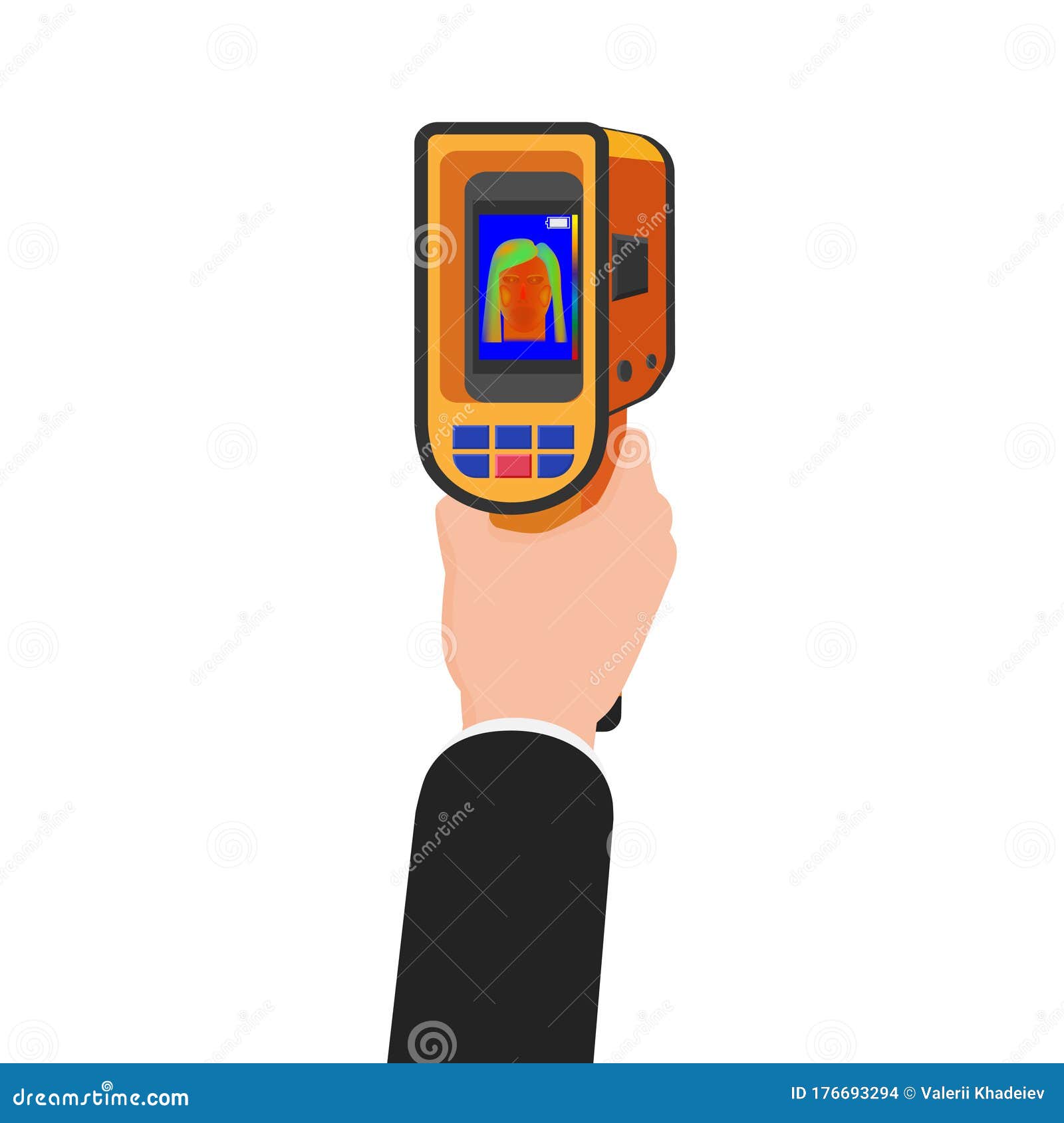 Set Thermal Scaner Camera Infrared. Portable Visualize Temperature ...