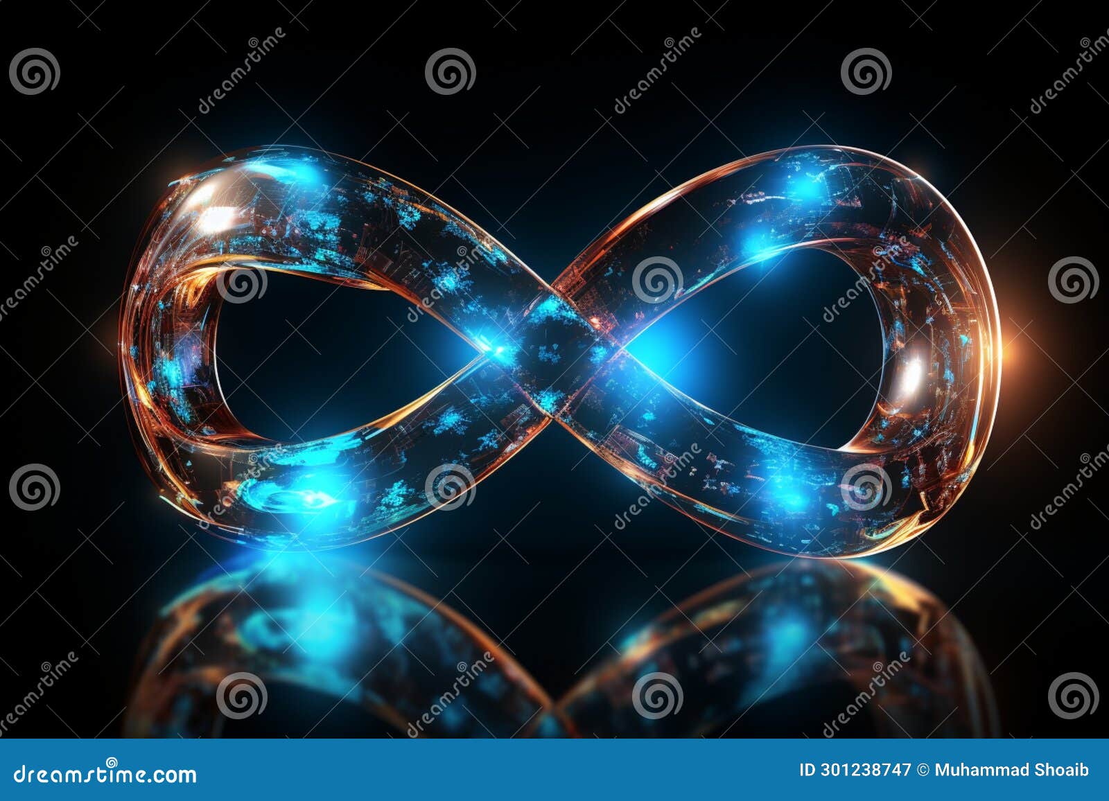 Hand Holds a Virtual Reality Infinity Symbol Signaling Endless Virtual ...
