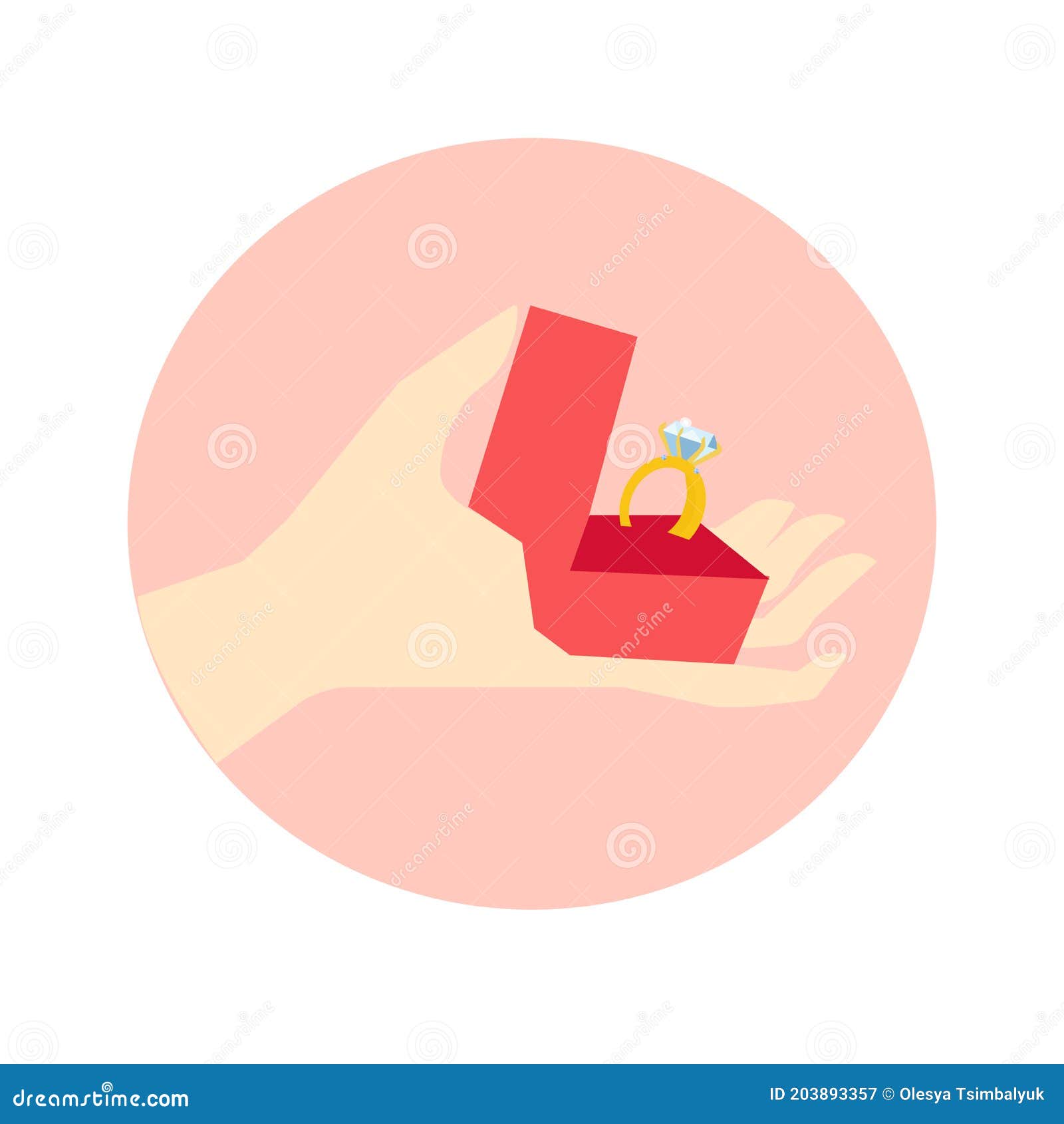Hand Holds Wedding Ring, the Vector Graphics Stock Vector ...