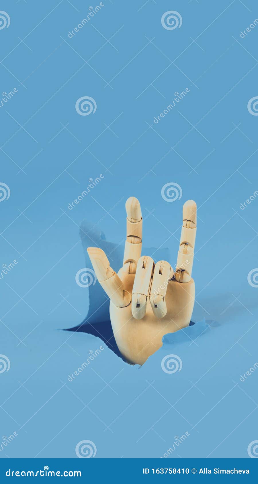 Hand through the Hole in Paper Stock Photo - Image of idea, beauty ...