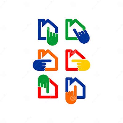 Hand and home vector stock vector. Illustration of simple - 78131008