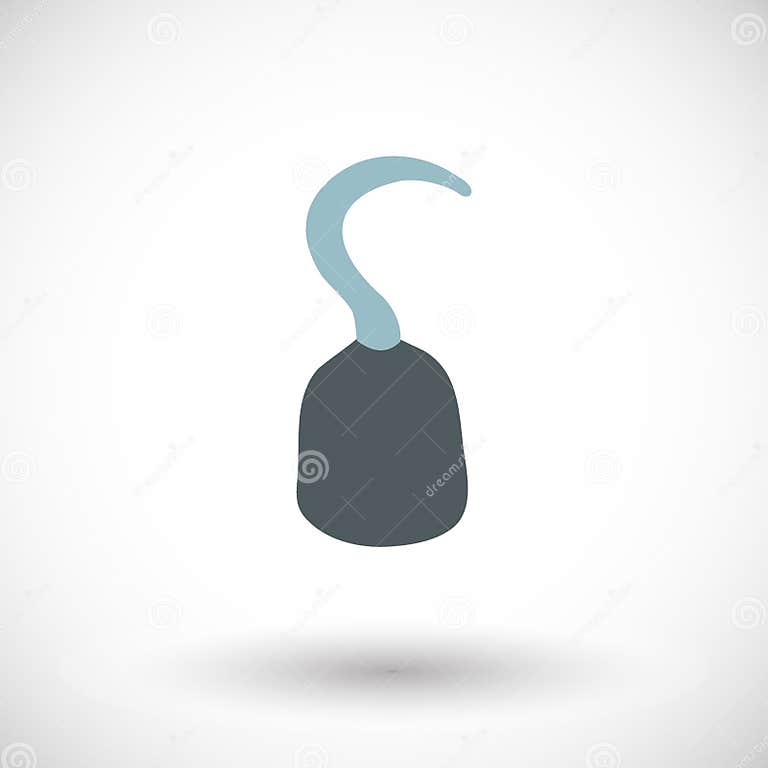 Hand hook pirate flat icon stock illustration. Illustration of quirky ...