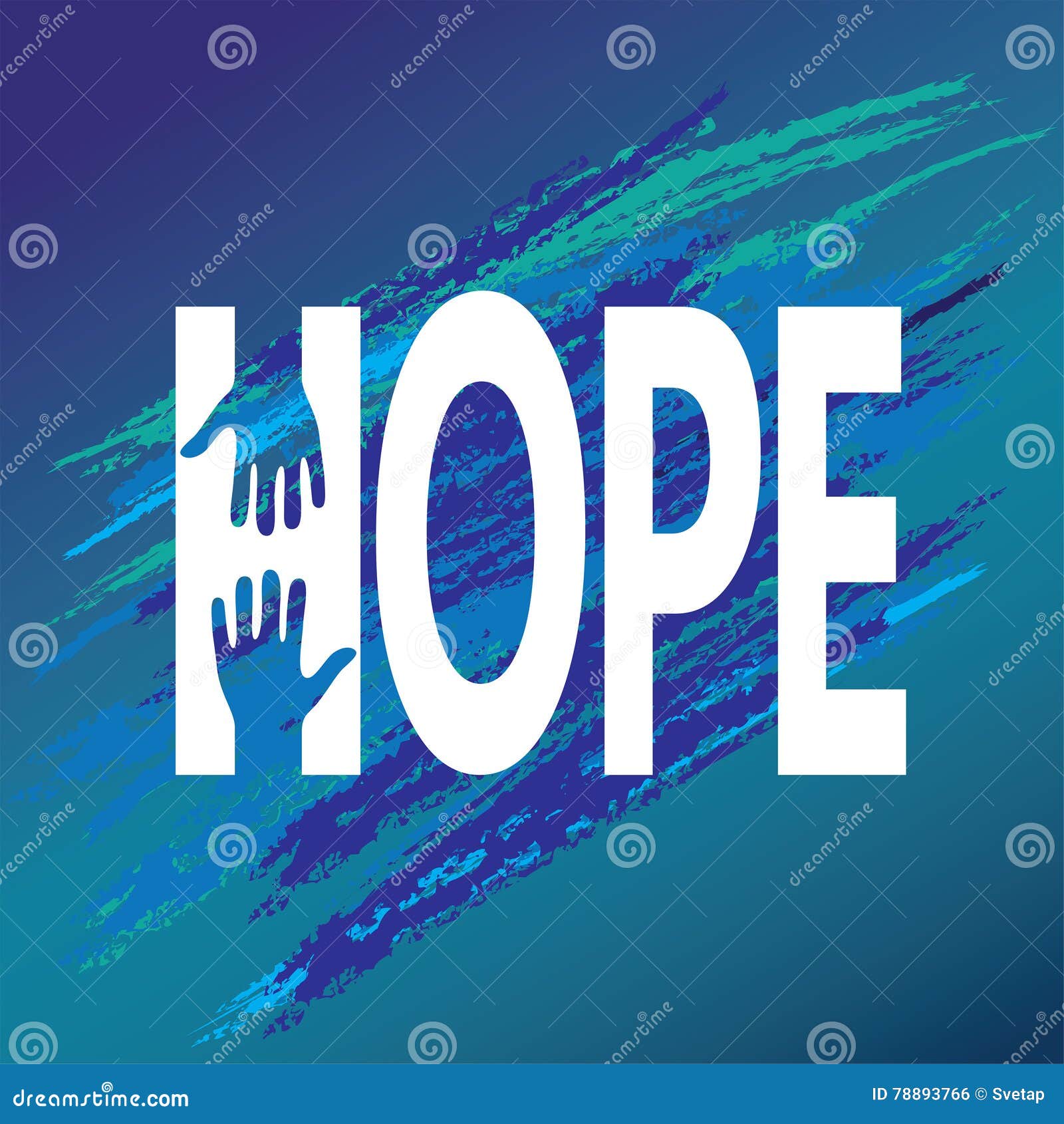Hand of Hope Encouragement. Support Moral Vector Stock Vector ...