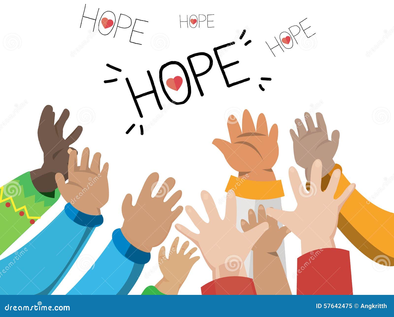 Hand of hope - stock illustration. Illustration of social - 57642475