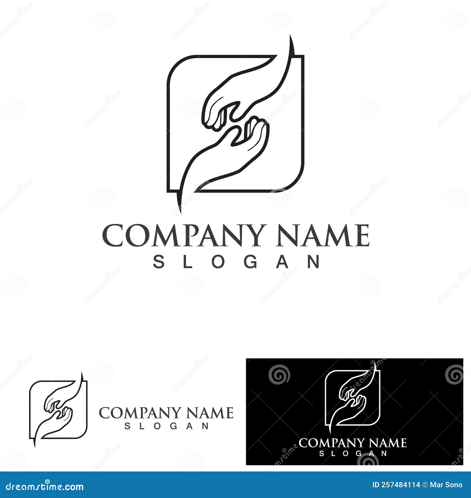 Hand Hope Logo and Symbol Vector Template Stock Vector - Illustration ...