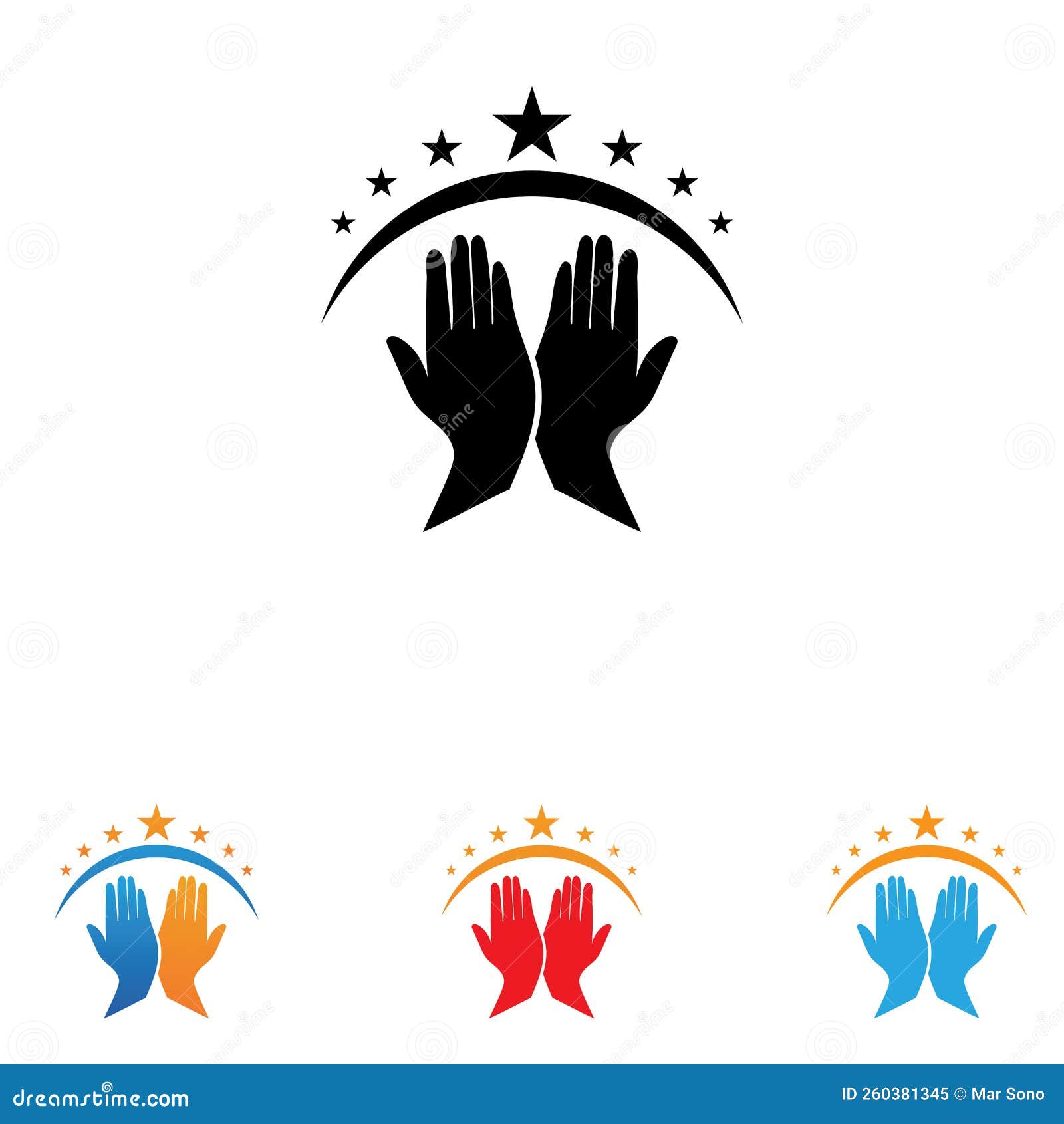 Hand Hope Logo and Symbols Template Icons App Stock Vector ...