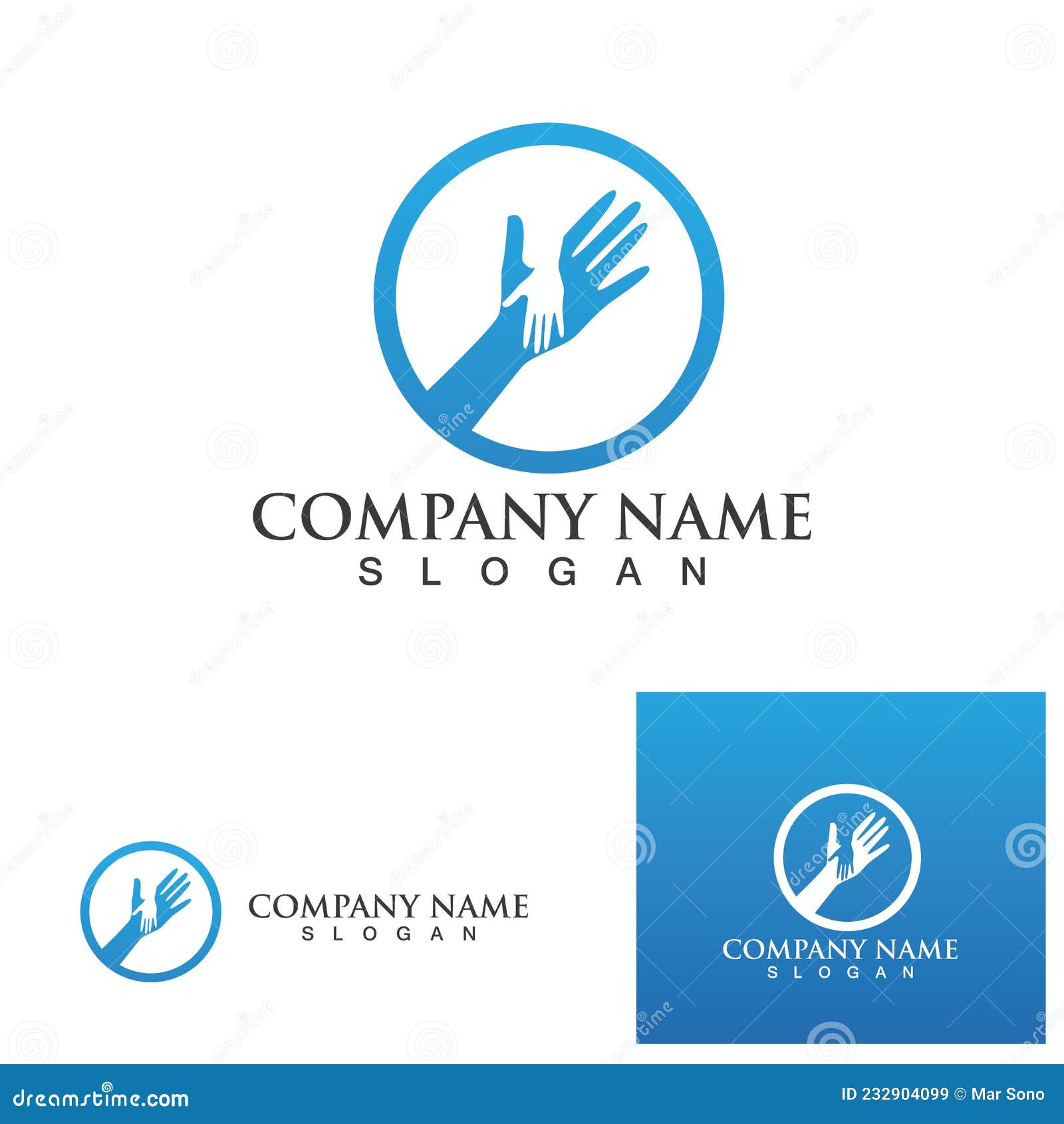 Hand hope logo vector set stock vector. Illustration of abstract ...