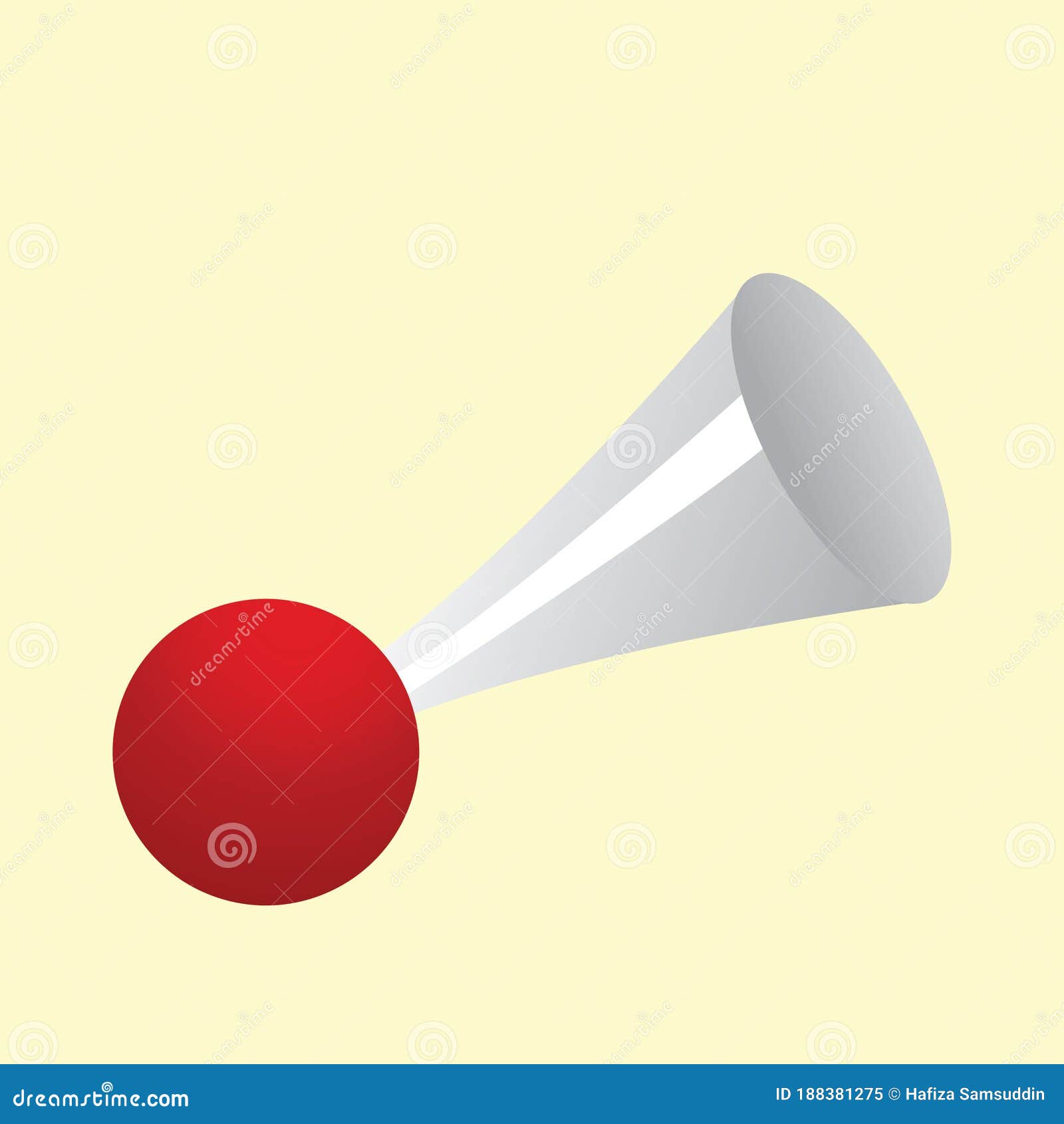 Hand Horn. Vector Illustration Decorative Design Stock Vector ...