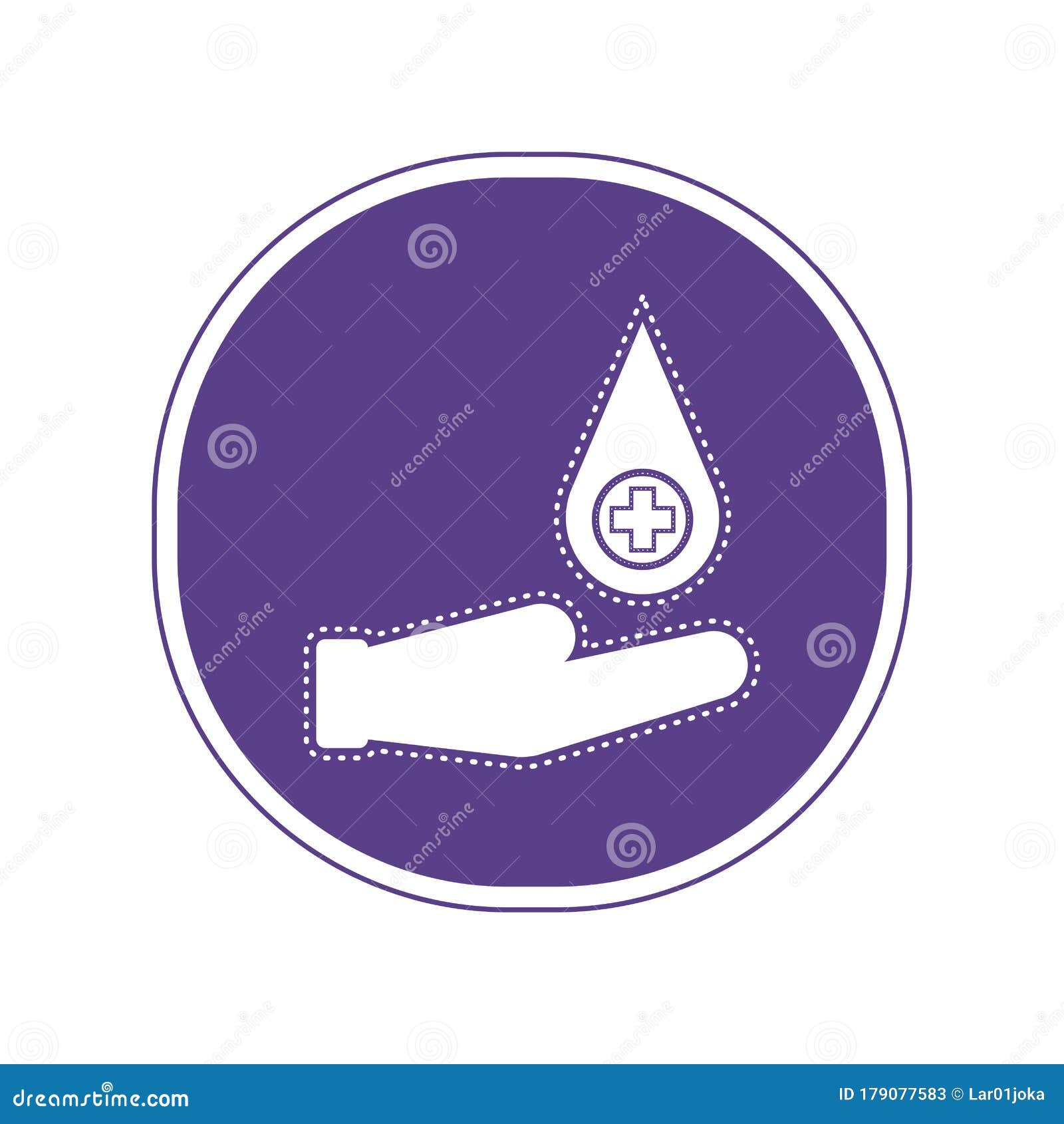 Hand with a Hospital Signal in a Drop Stock Vector - Illustration of ...