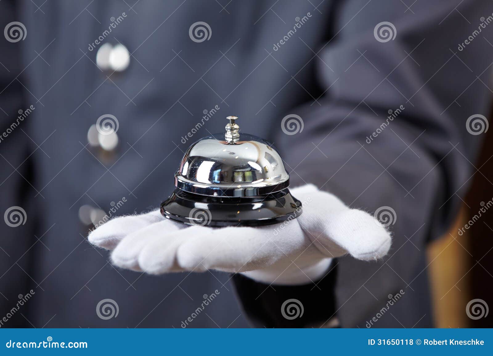 Hand with hotel bell stock photo. Image of person, lobby - 31650118