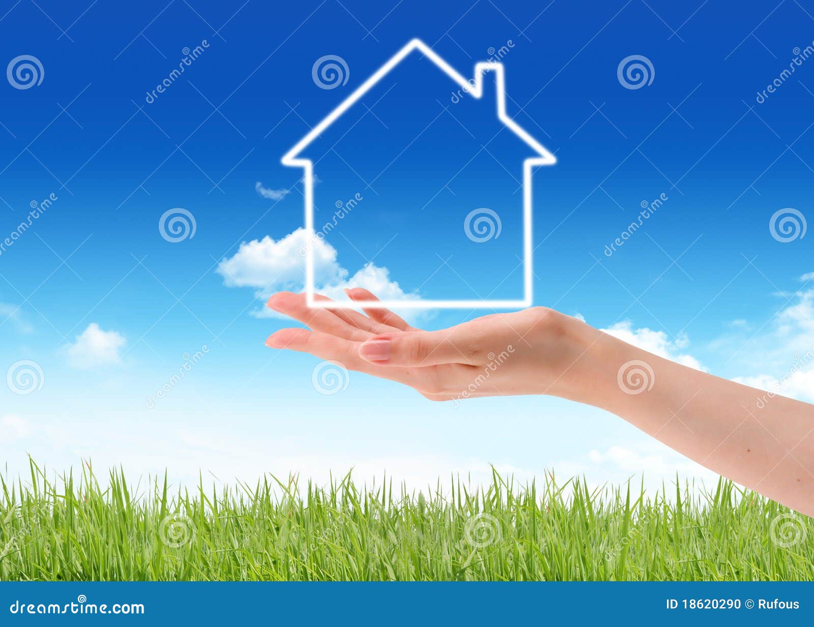 Hand house stock photo. Image of object, architecture - 18620290