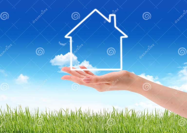Hand house stock photo. Image of object, architecture - 18620290