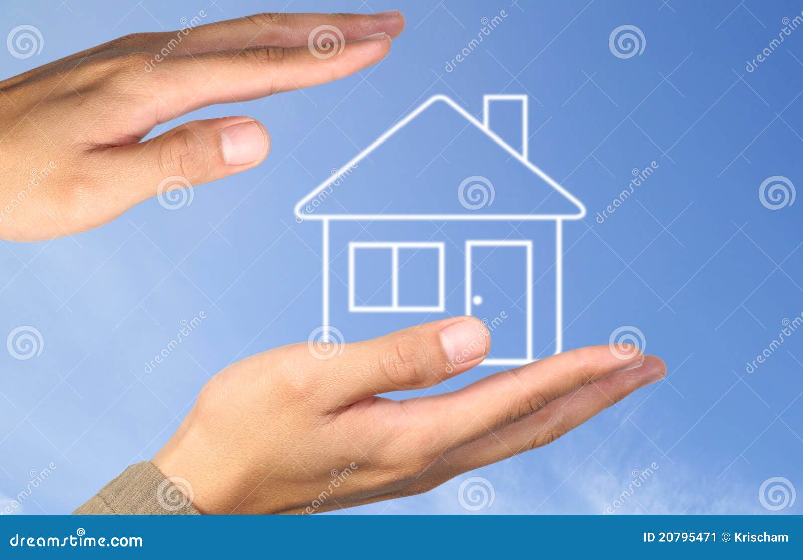 Hand house stock image. Image of construction, architecture - 20795471