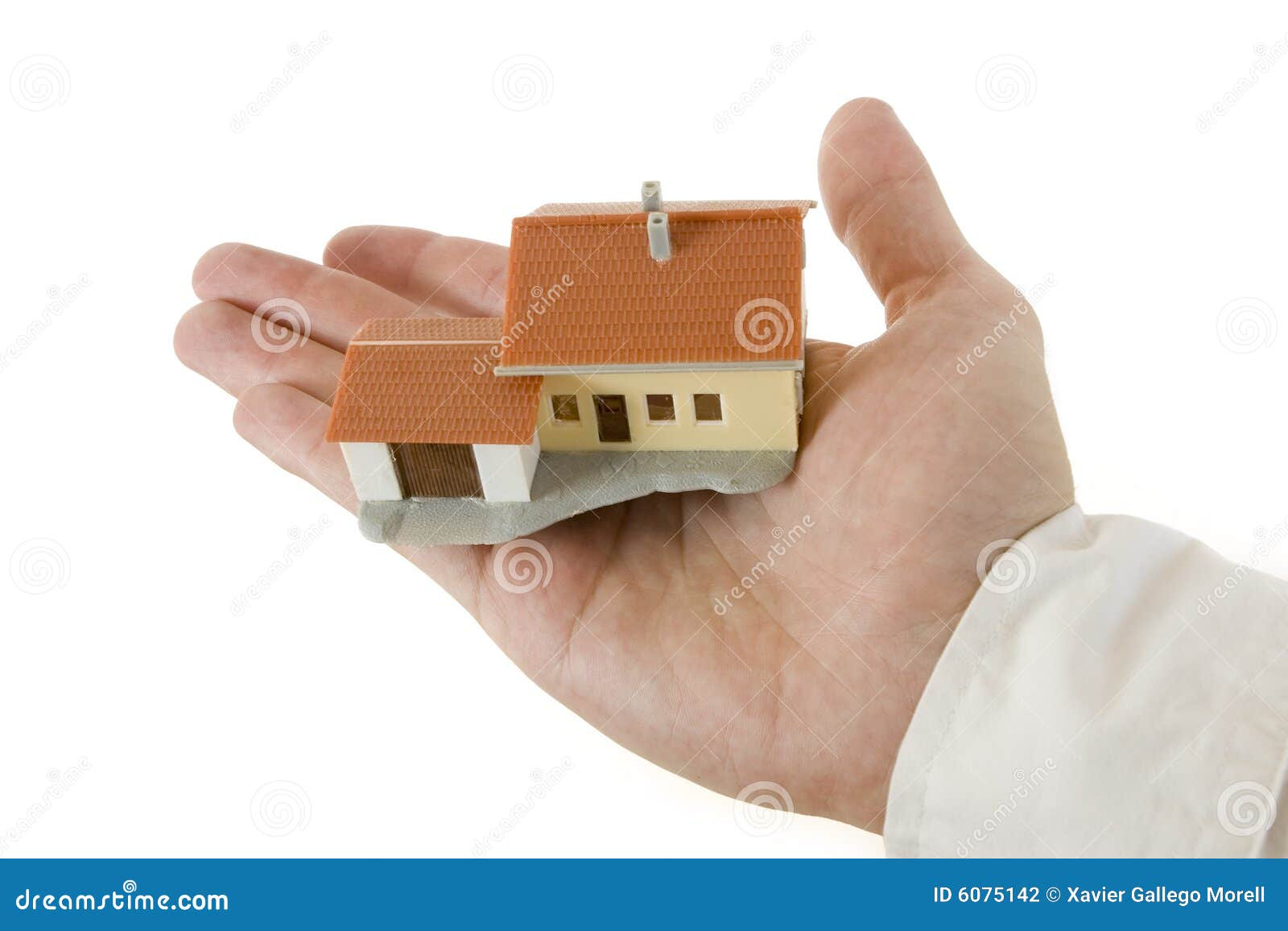 Hand with house stock photo. Image of sale, mortgage, home - 6075142