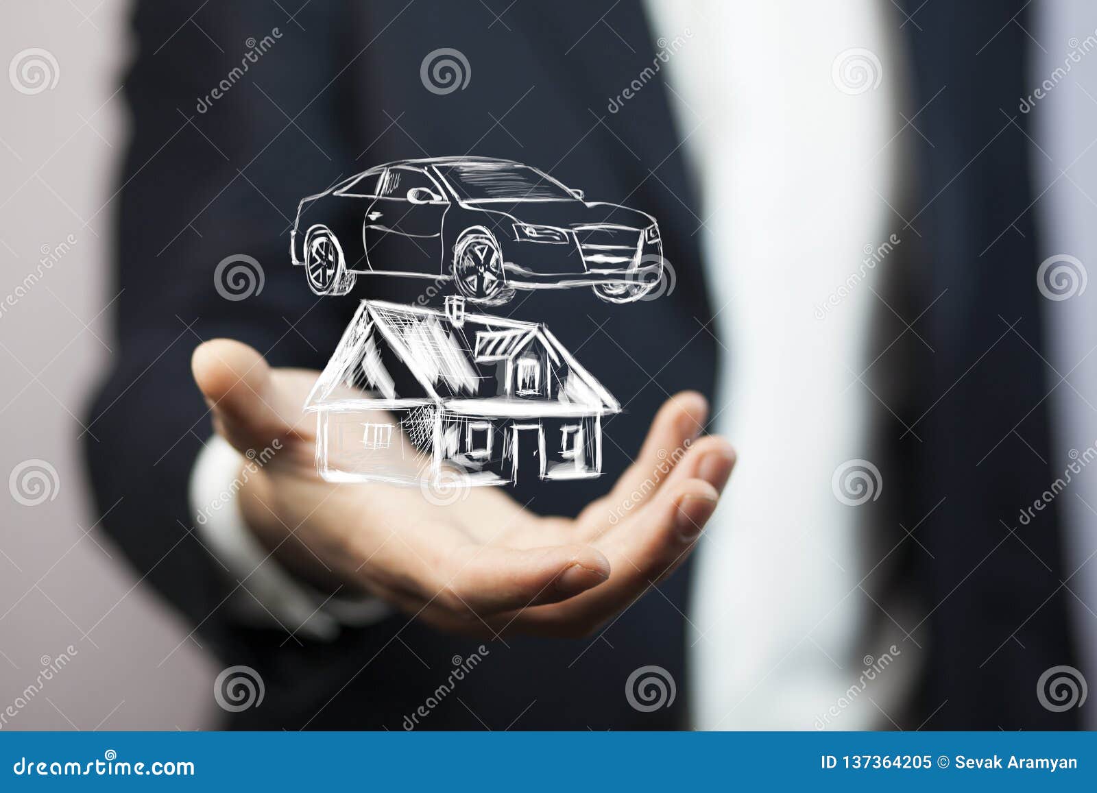 Hand house and car stock image. Image of credit, people - 137364205