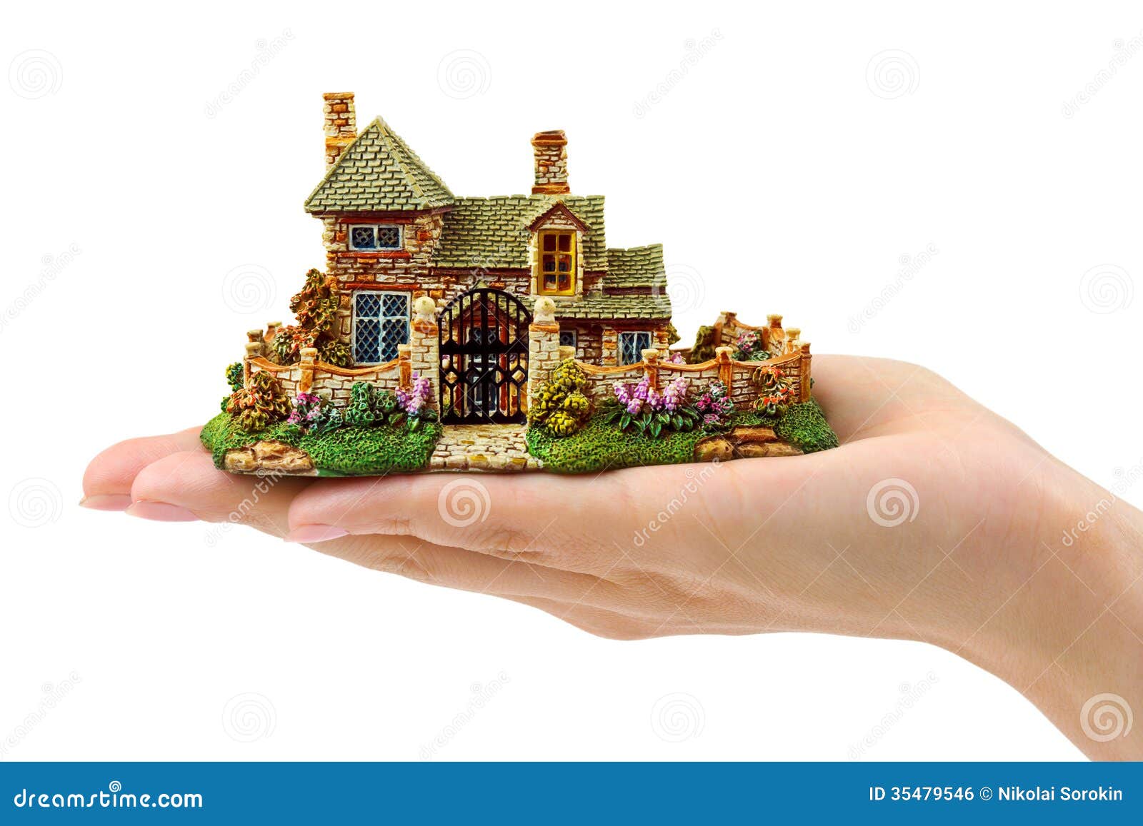 Hand and house stock photo. Image of building, home, construction ...