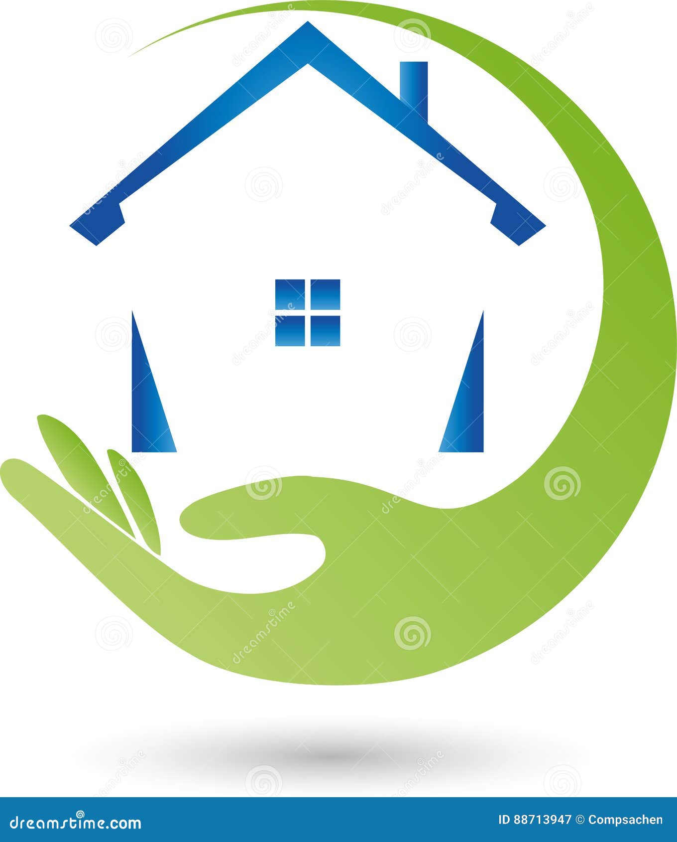 Hand and House, Real Estate Agent Logo Stock Vector - Illustration of ...