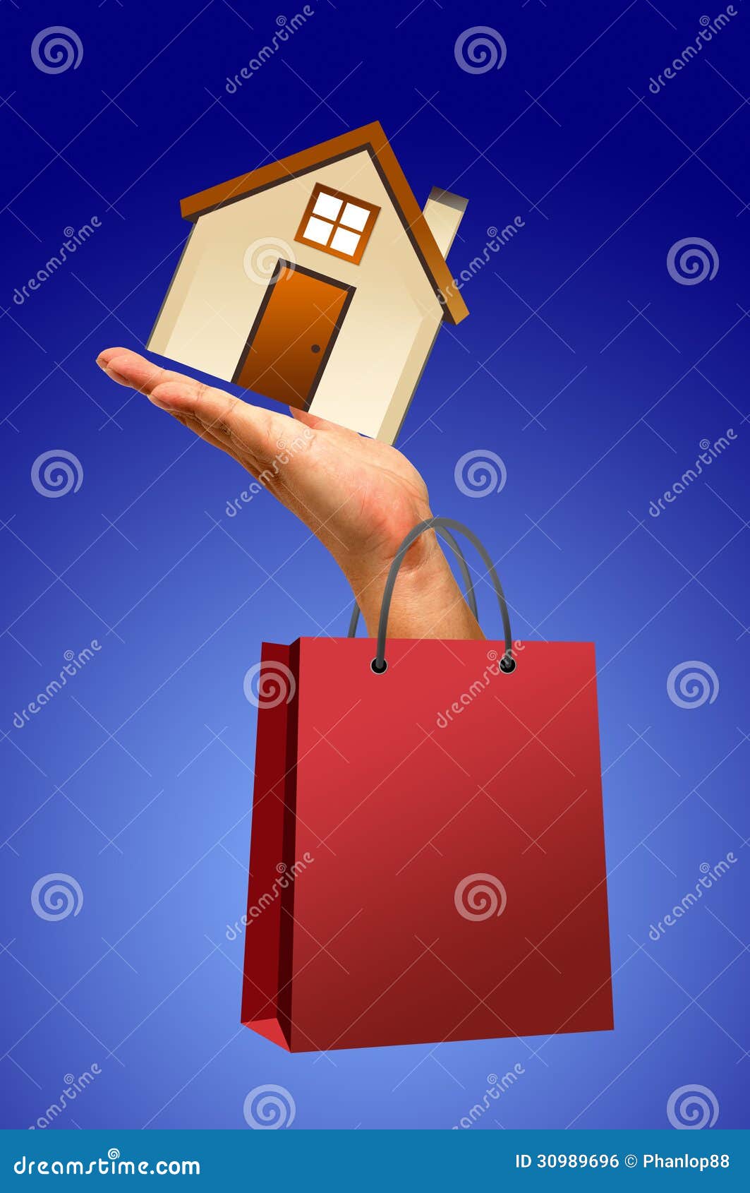 Hand and house stock photo. Image of house, closeup, concepts - 30989696
