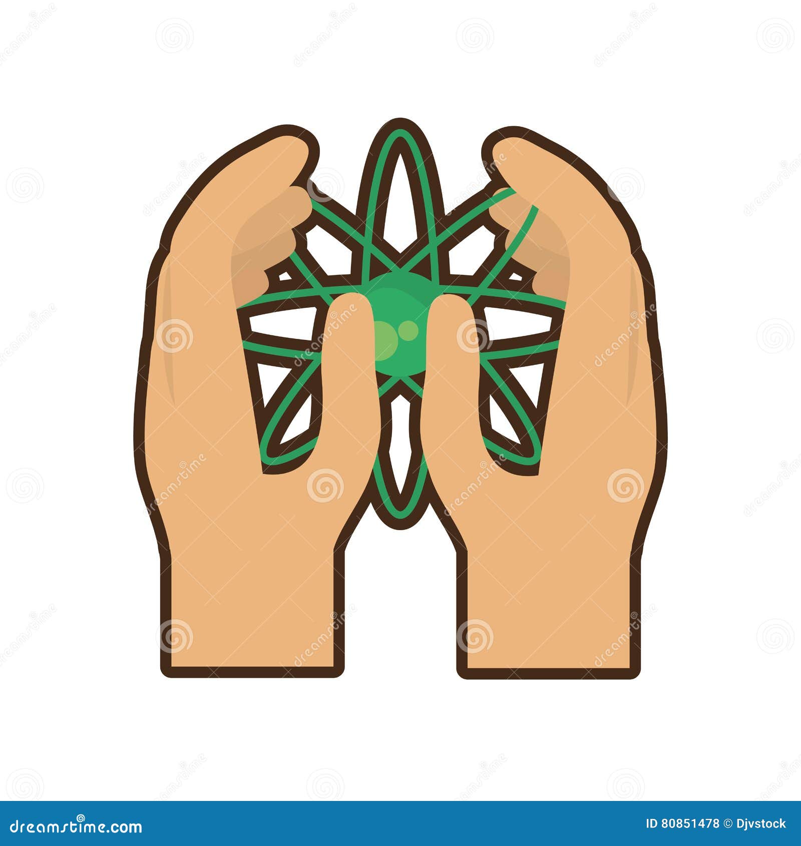 Hand Human with Atom Molecule Stock Vector - Illustration of biology ...