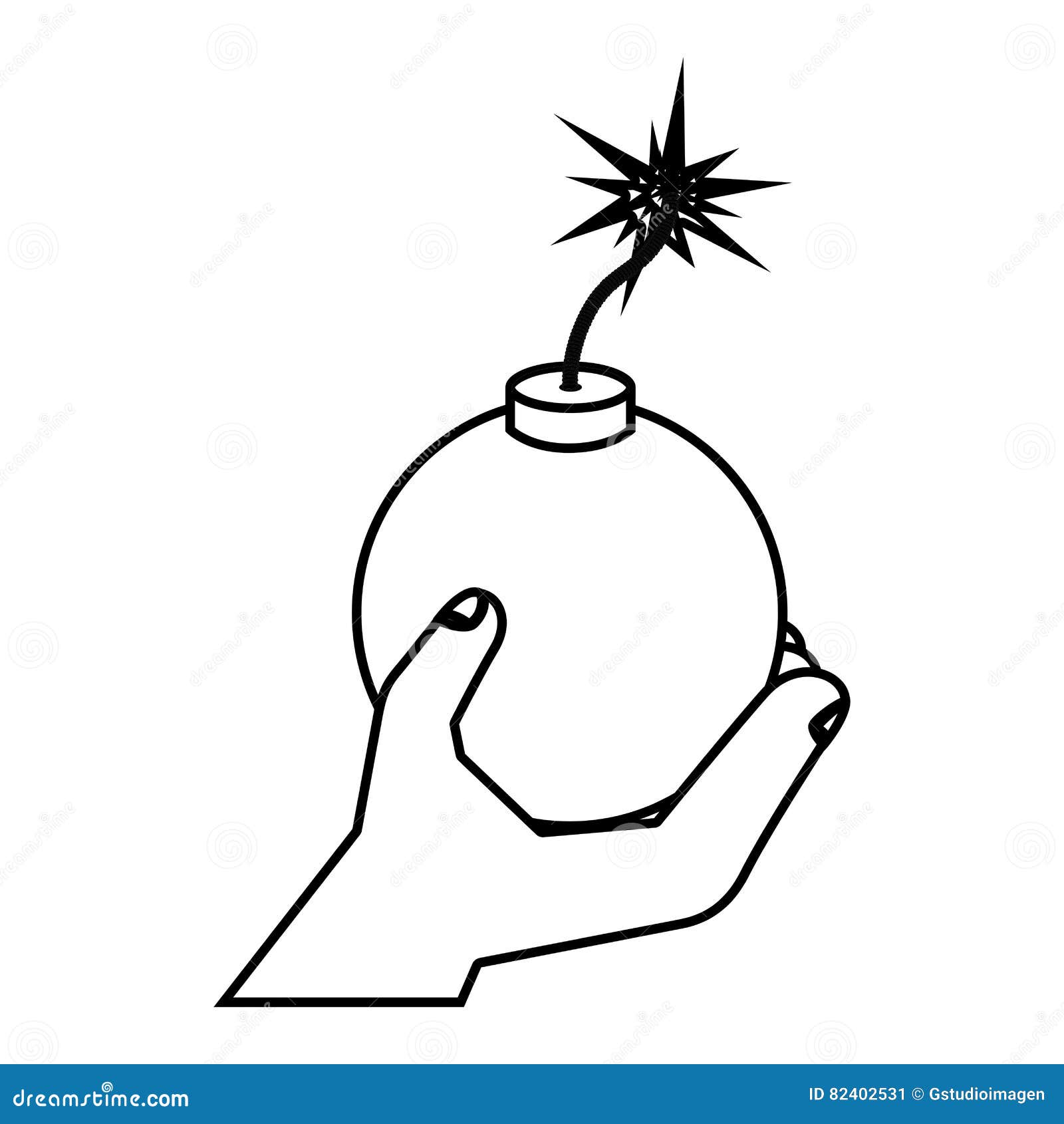 Hand human with boom stock illustration. Illustration of design - 82402531