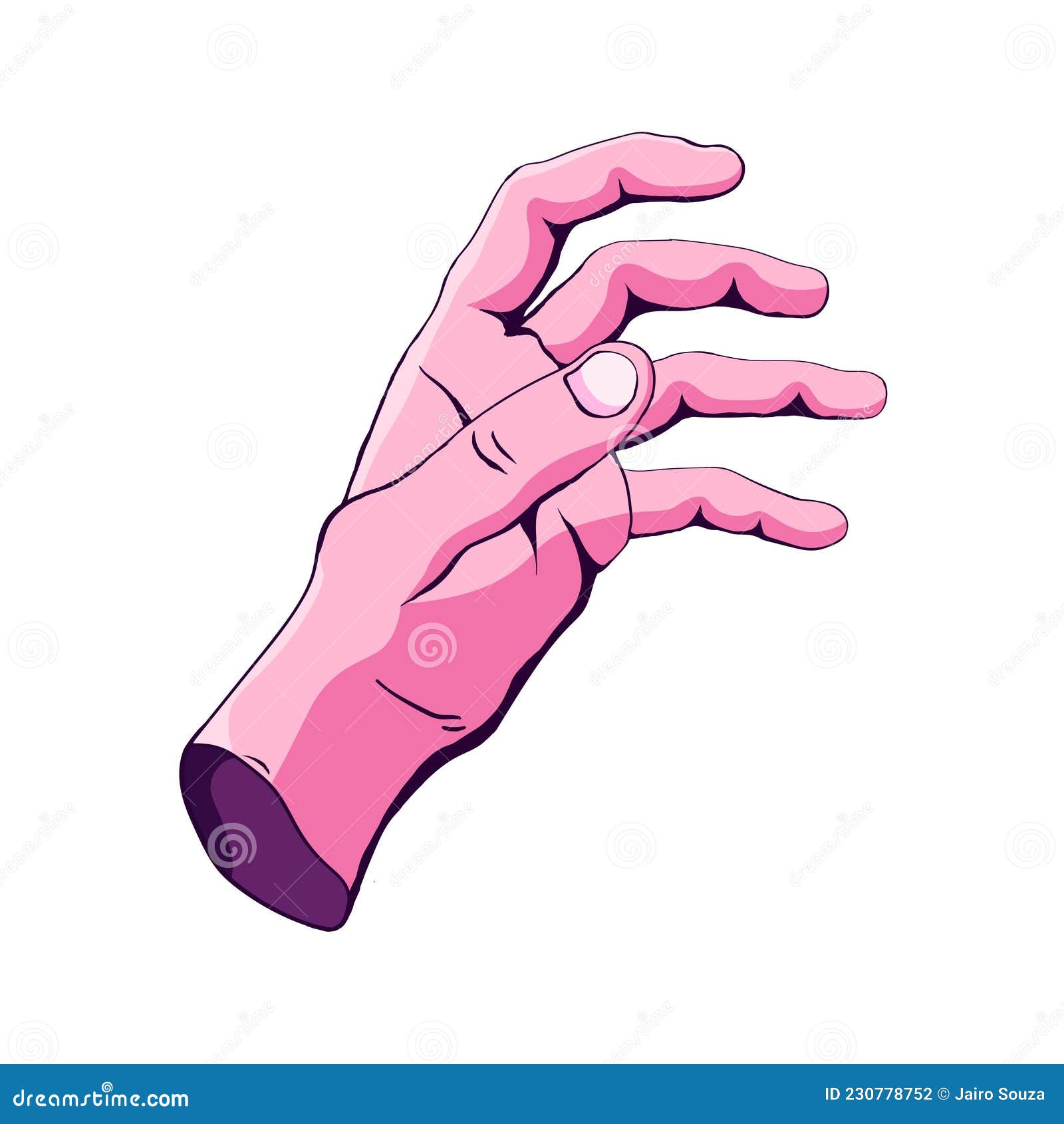 Hand Human Cartoon Illustration Vector Stock Vector - Illustration of ...