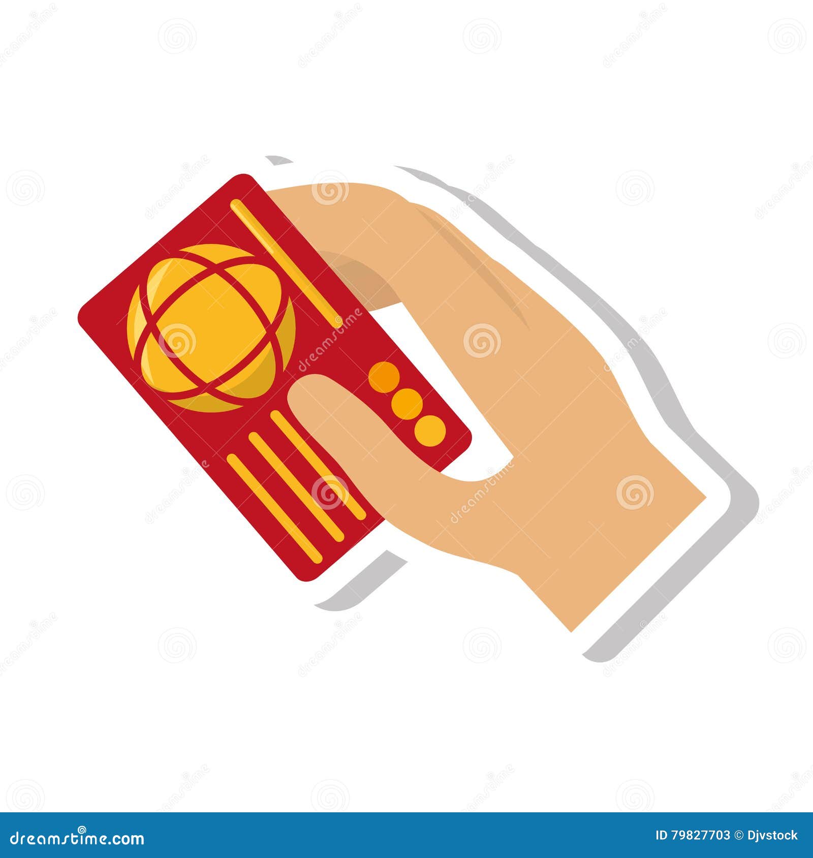 Hand Human with Credit Card Stock Vector - Illustration of isolated ...
