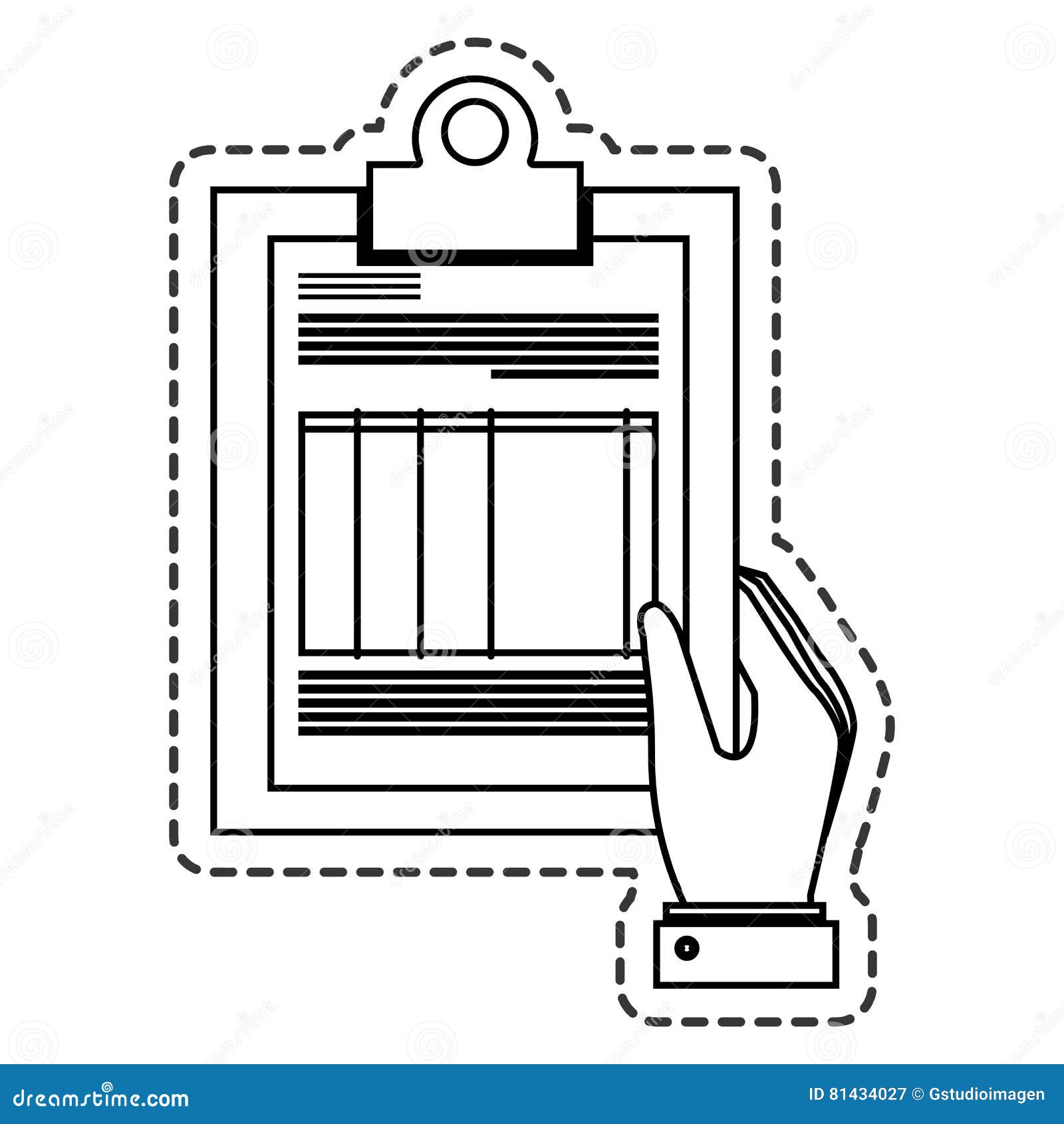 Hand Human with Document Paper Stock Vector - Illustration of page ...