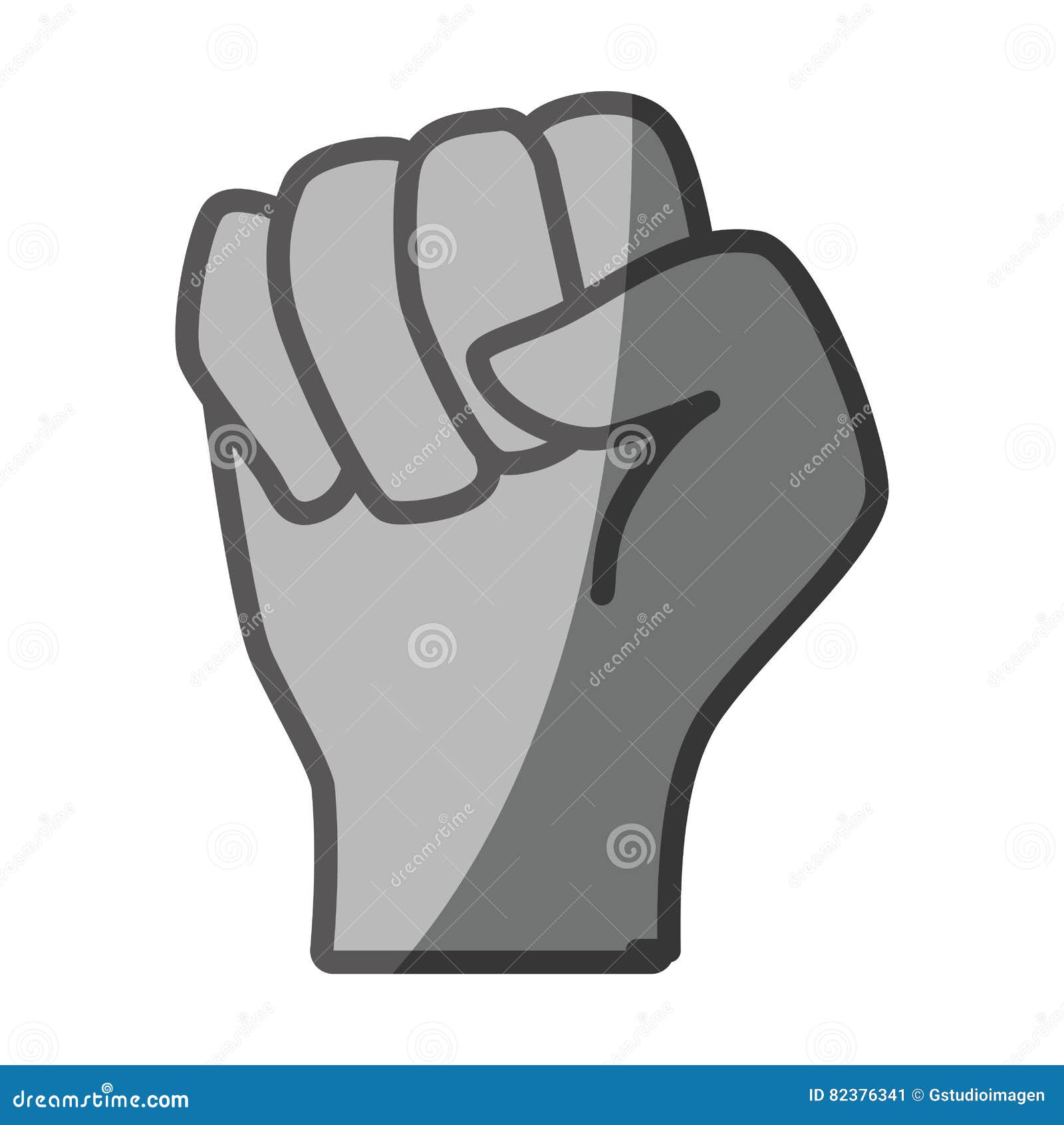 Hand human fist icon stock illustration. Illustration of protest - 82376341