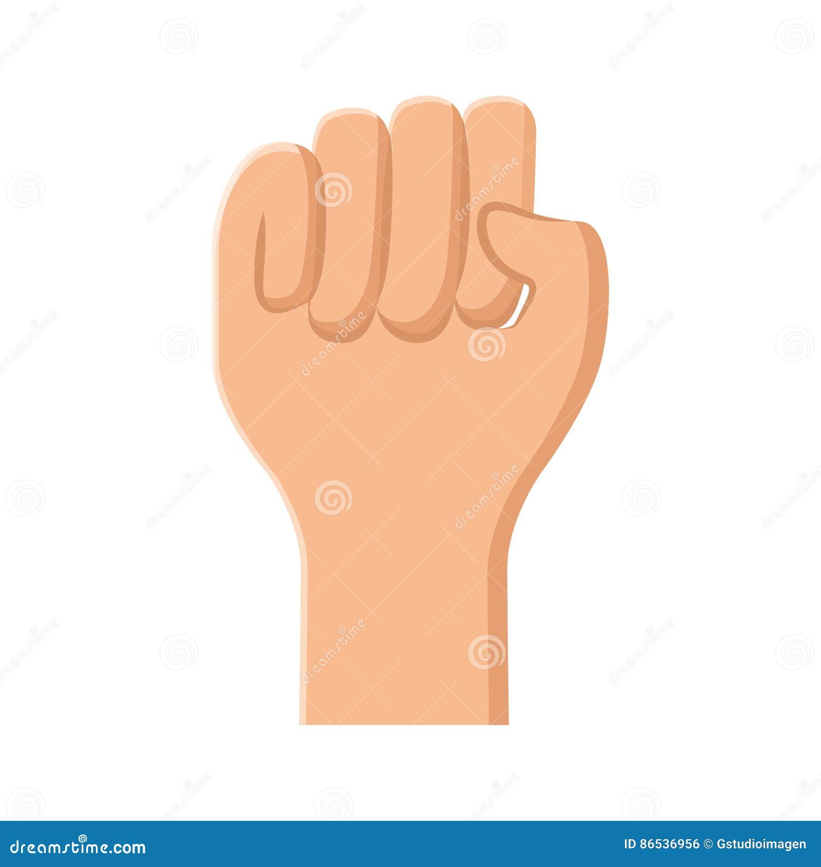 Hand human fist icon stock vector. Illustration of isolated - 86536956