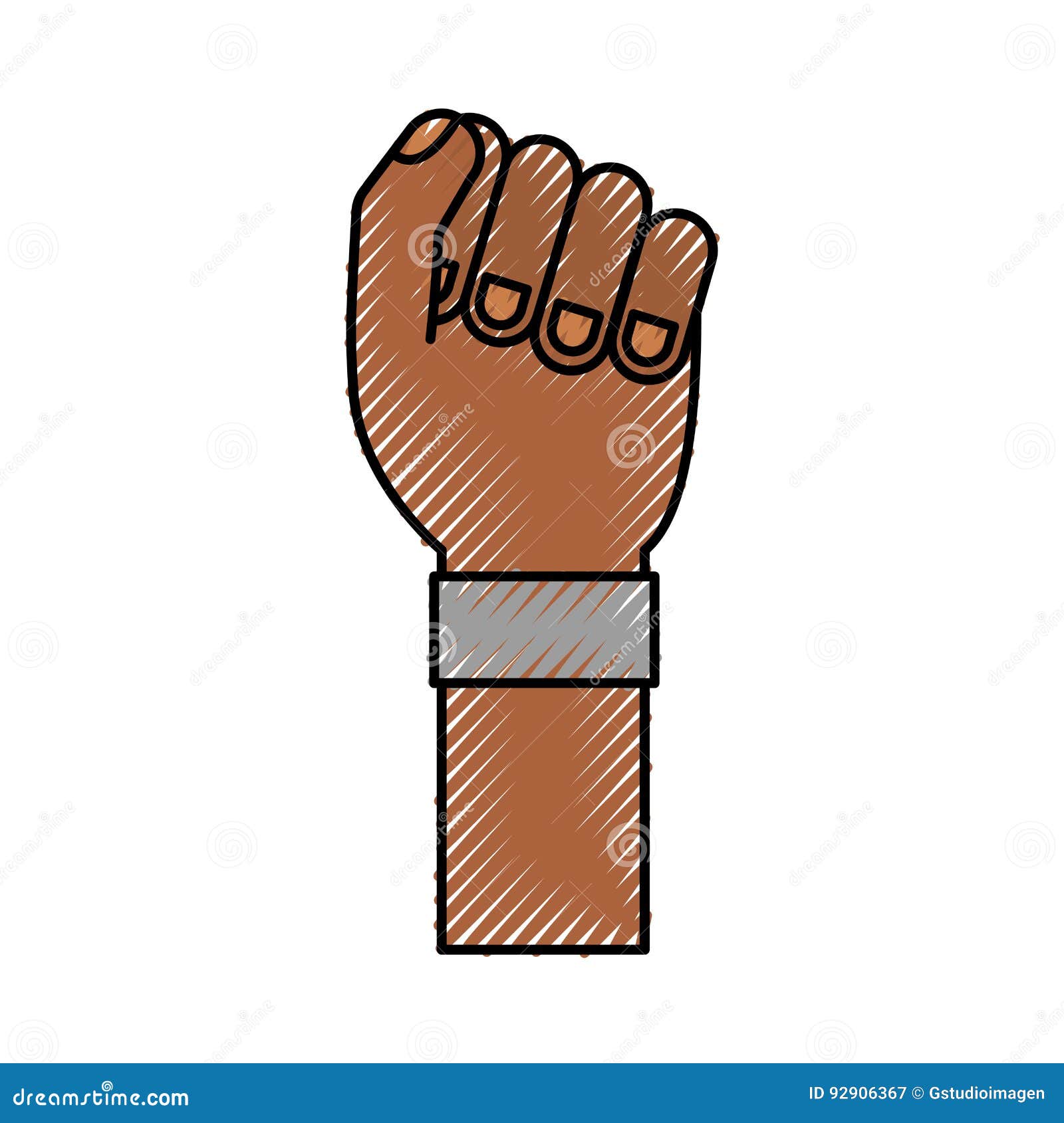Hand human fist icon stock vector. Illustration of resist - 92906367