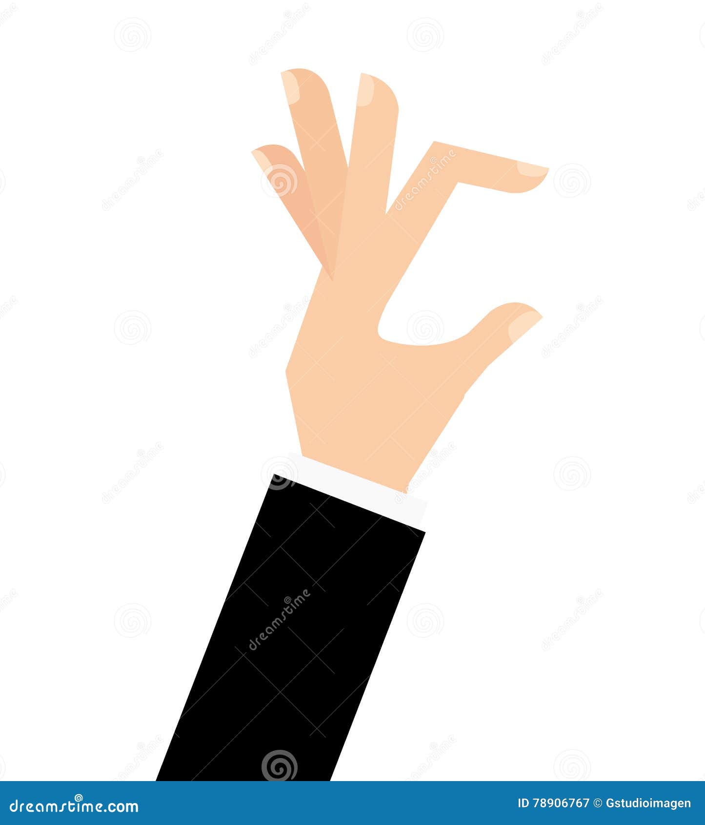 Hand human flat line icon stock illustration. Illustration of hand ...