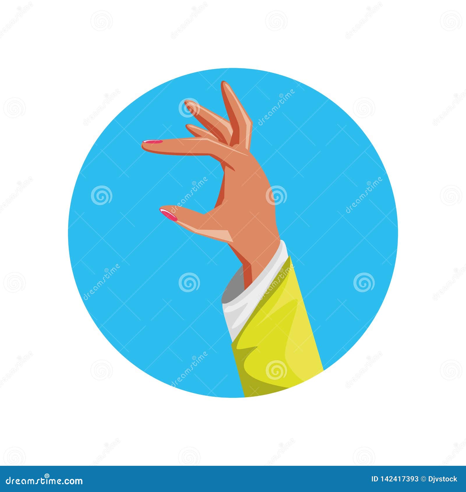 Hand Human in Frame Circular Stock Vector - Illustration of graphic ...