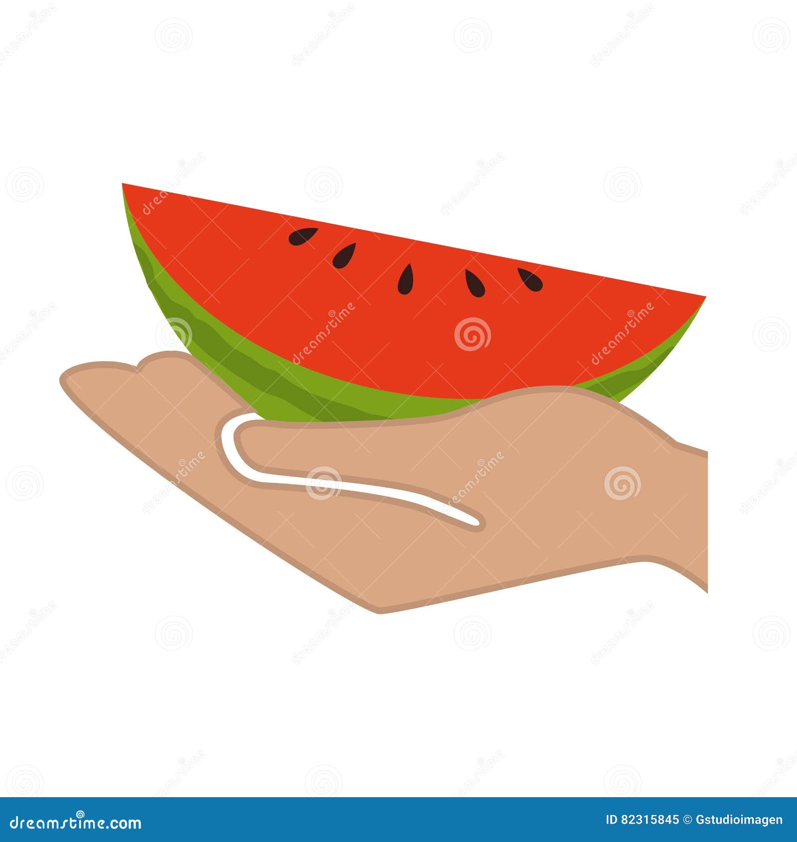 Hand Human with Fresh Fruit Isolated Icon Stock Illustration ...