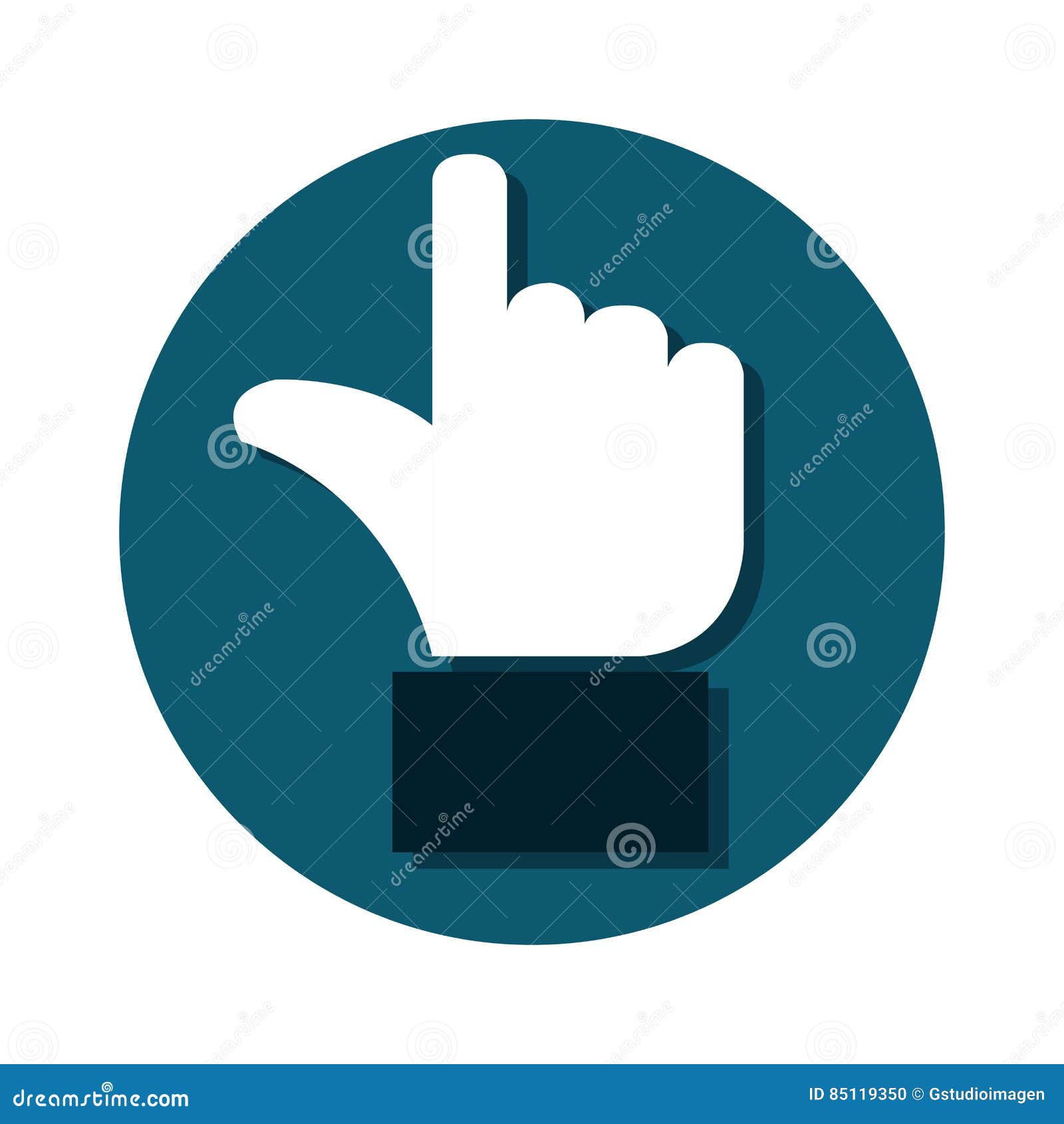 Hand human index icon stock illustration. Illustration of point - 85119350
